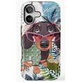 Dachshund Dog Pop Art Retro Phone Case for iPhone 17 16 15 14 13 12 11 ...