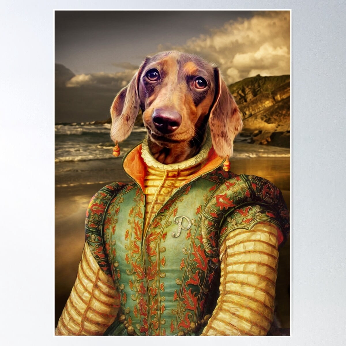 Dachshund Dog Portrait - Penny Poster, 8x12 UNFRAMED - Walmart Business ...