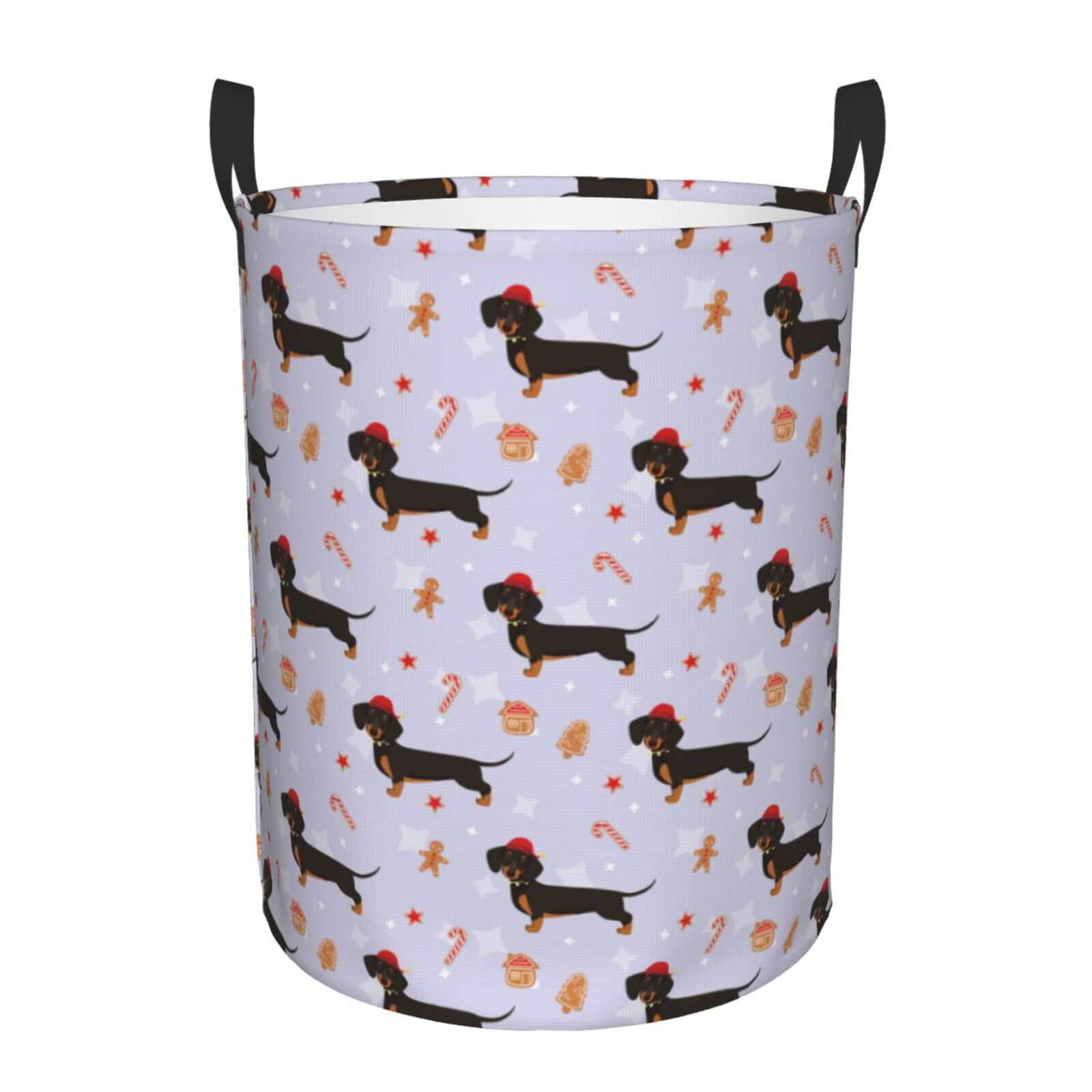 Dachshund Dog Puppy Candy Round Laundry Basket, Laundry Hamper with ...