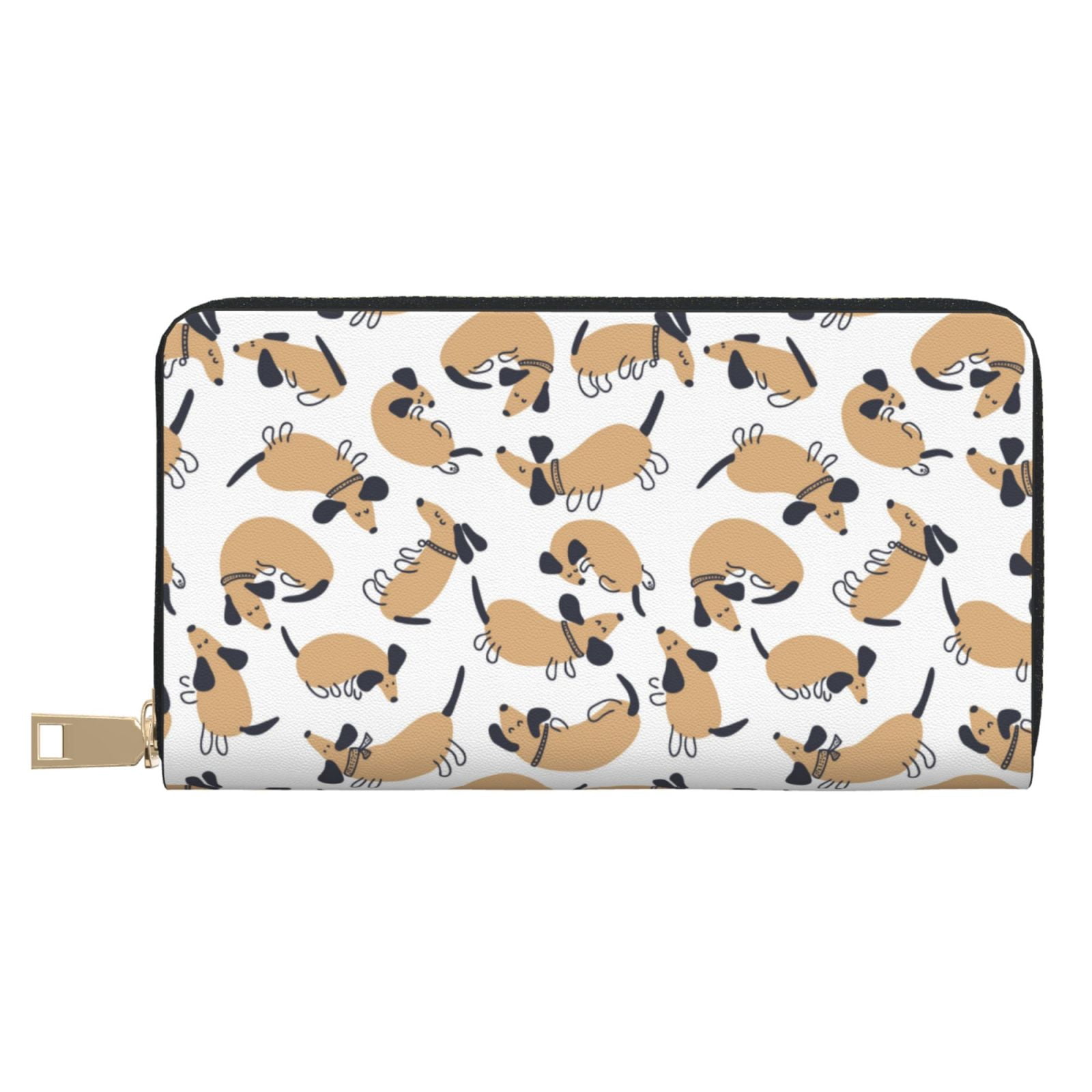 Dachshund Dog Puppy Interesting Wallet Women, Leather Bifold Multi Card ...
