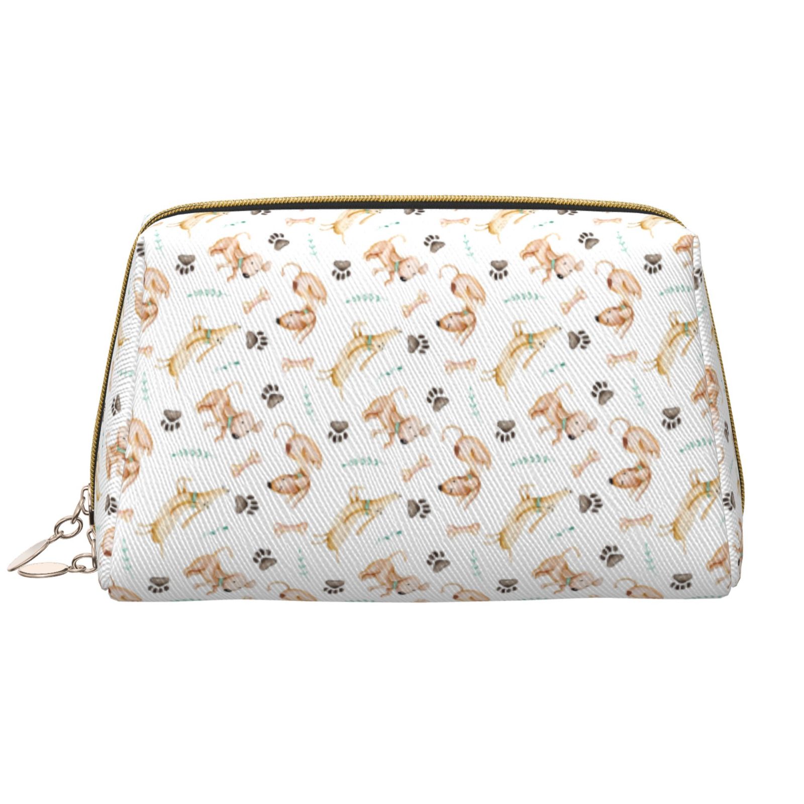 Dachshund Dog Puppy No.1005 Makeup Bag, Large Capacity Travel Cosmetic ...