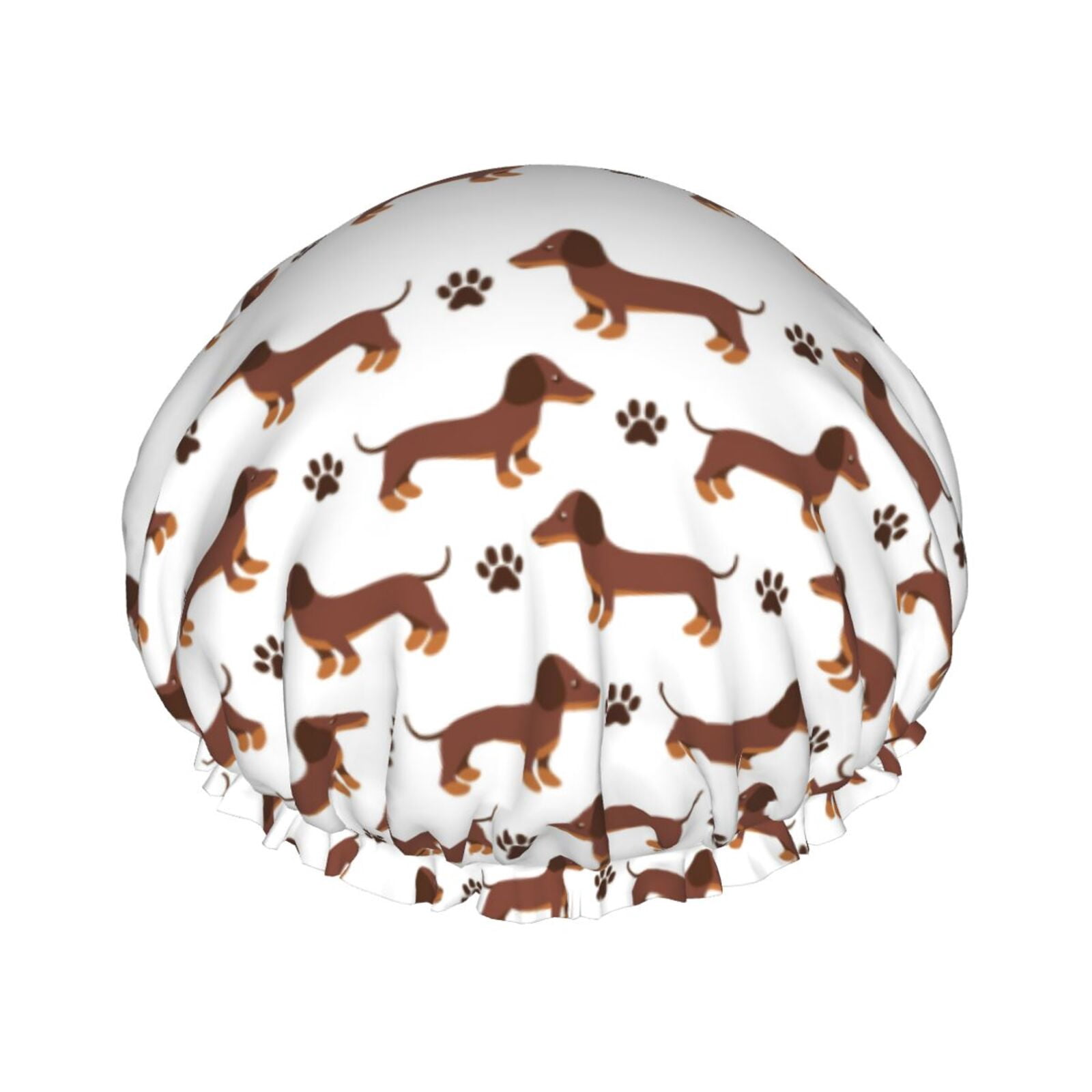 Dachshund Dog Puppy No.1006 Shower Cap Reusable Waterproof, Double ...