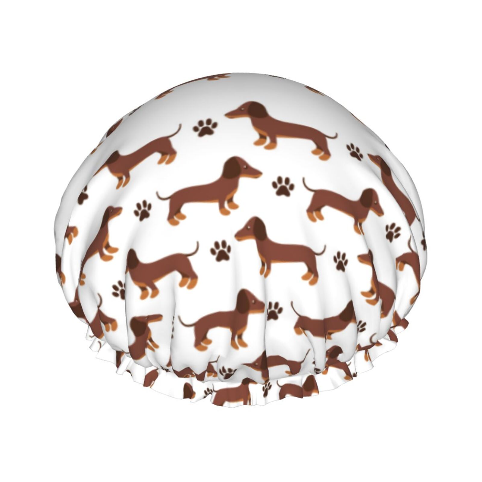 Dachshund Dog Puppy No.1006 Shower Cap for Women, Double Waterproof ...
