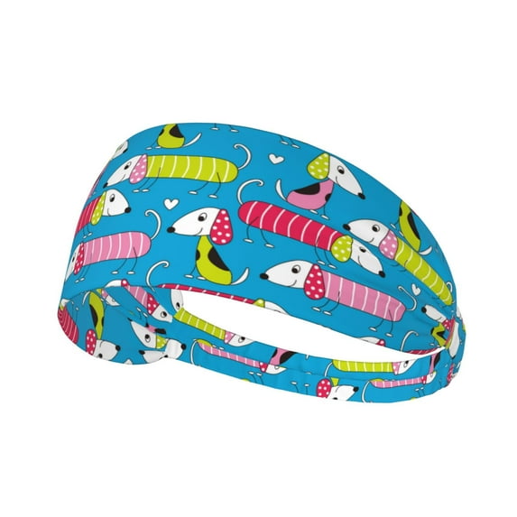 Dachshund Dog Puppy No.1011 Sweat Band Sports Headbands for Men & Women ...