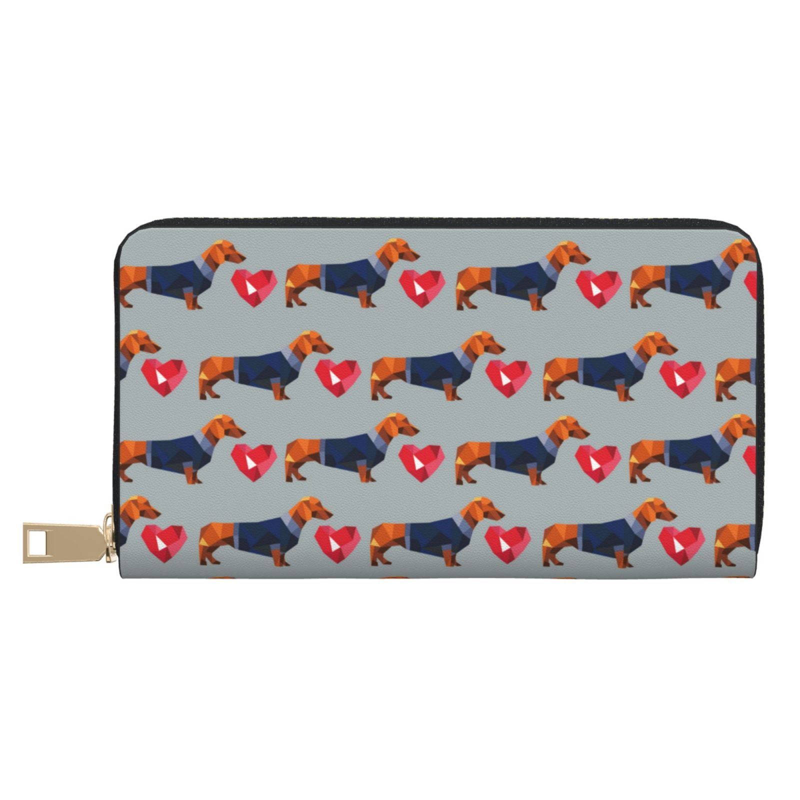 Dachshund Dog Puppy No.1012 Wallet Women, Leather Bifold Multi Card ...
