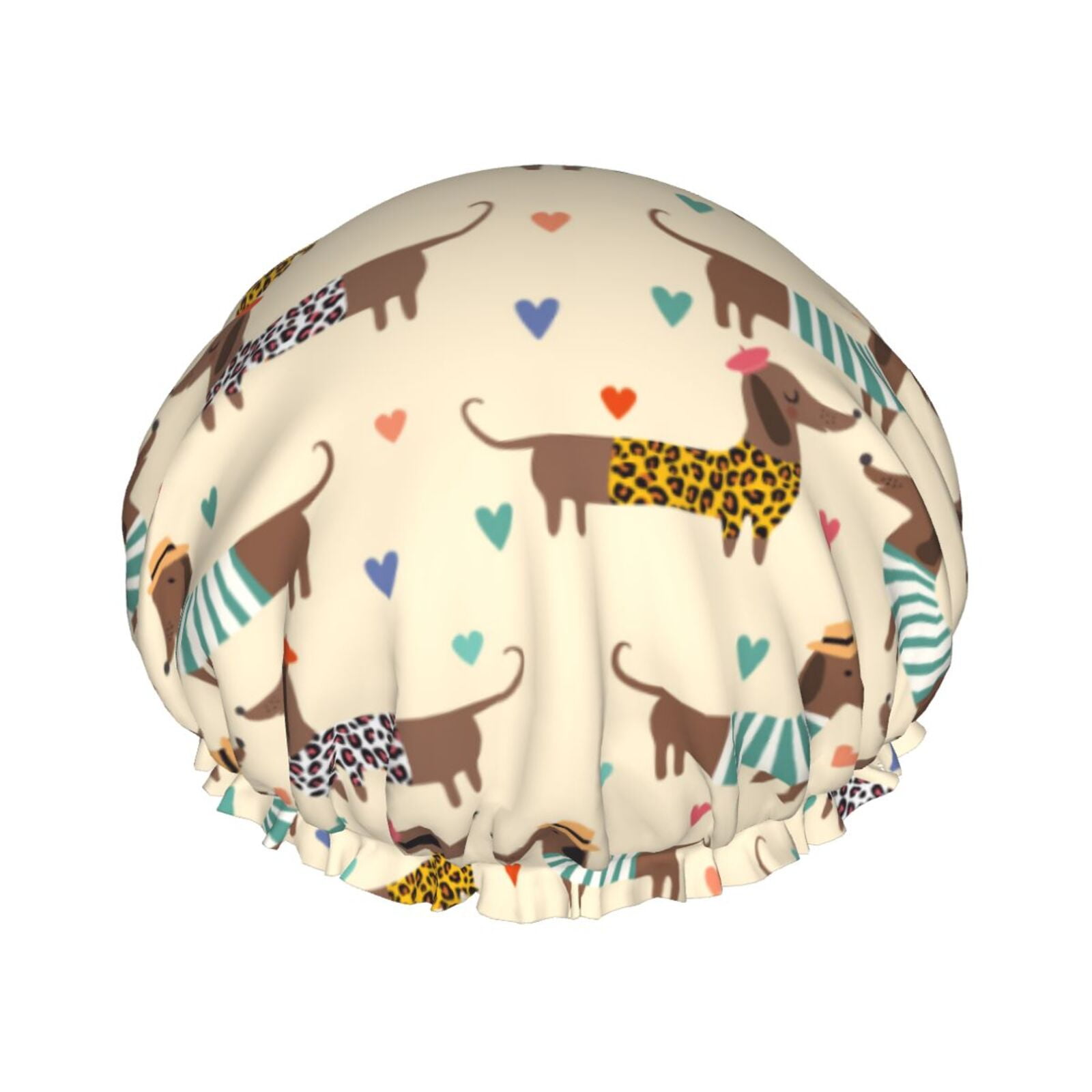 Dachshund Dog Puppy No.1055 Shower Cap, Reusable Bath Hair Hat for all ...