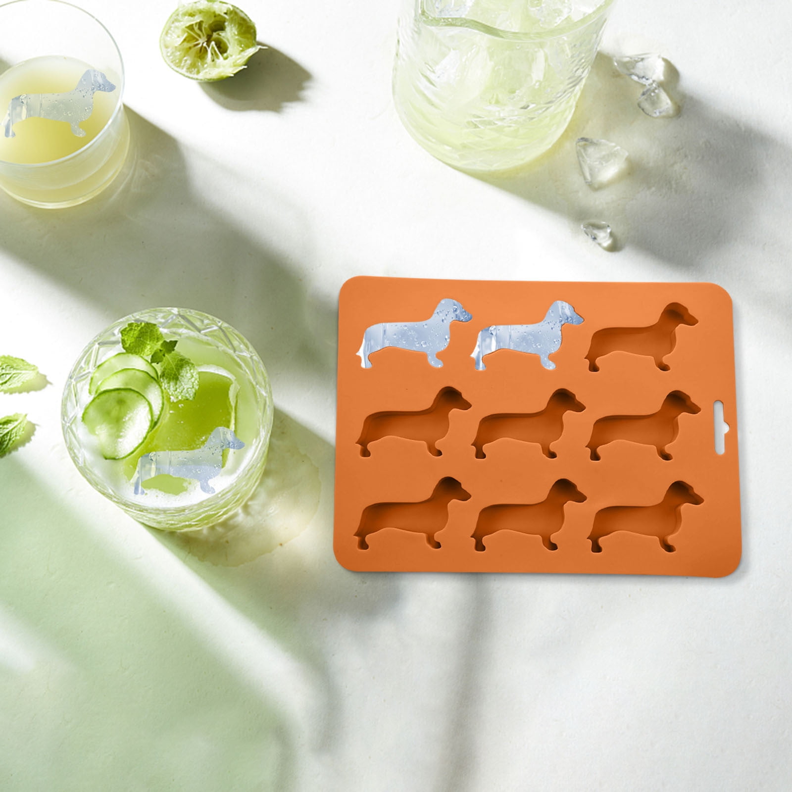 Dachshund Dog Shaped Silicone Ice Cube Molds, Non-Stick Food Grade ...