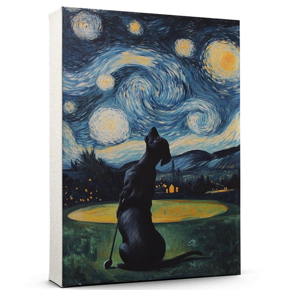 Dachshund Dog Stretched Canvas Size 8x12 Golf Canvas – Funny Dachshund ...