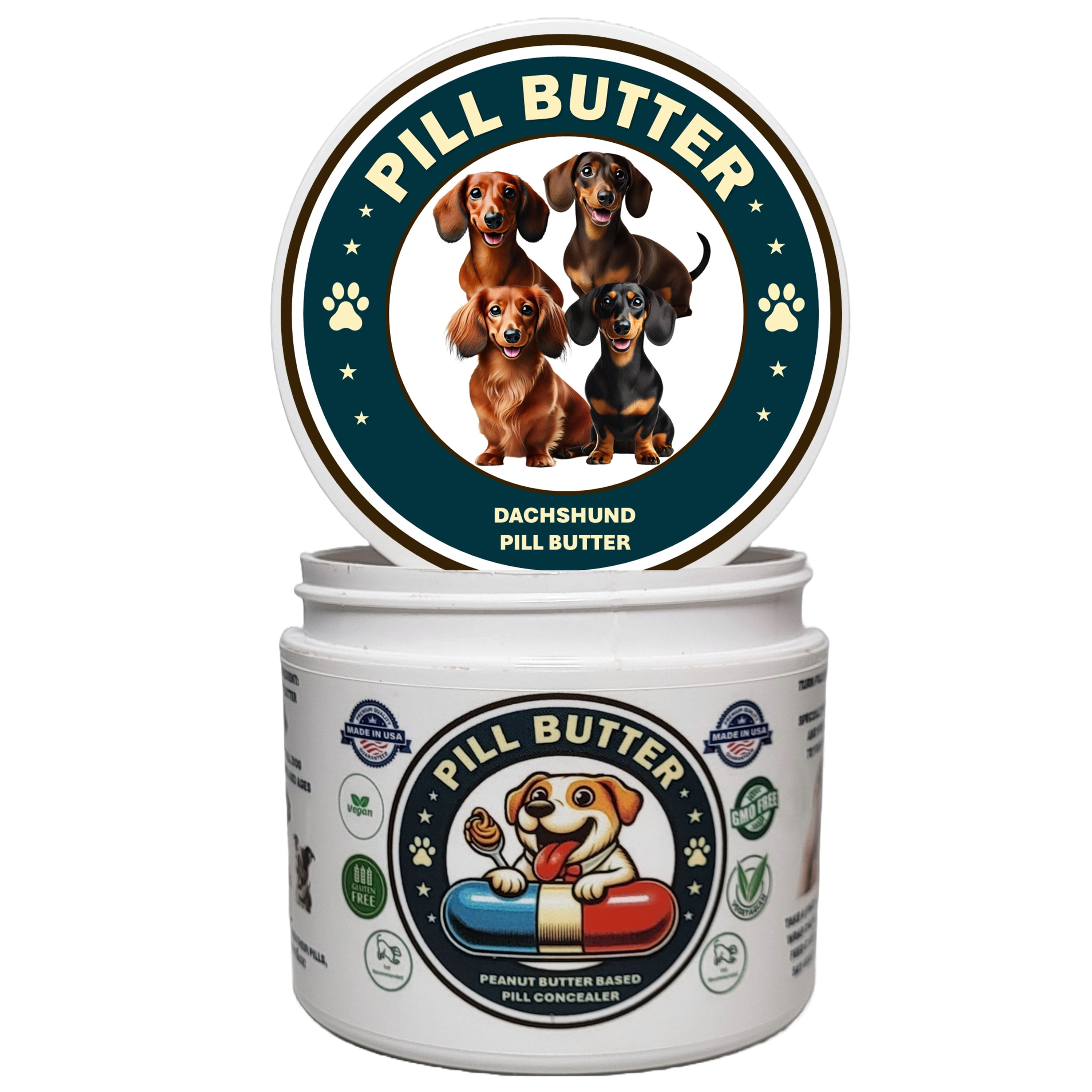 Pill Butter: Dachshund Dog Treats to Wrap Pills - Moldable Non-Sticky ...