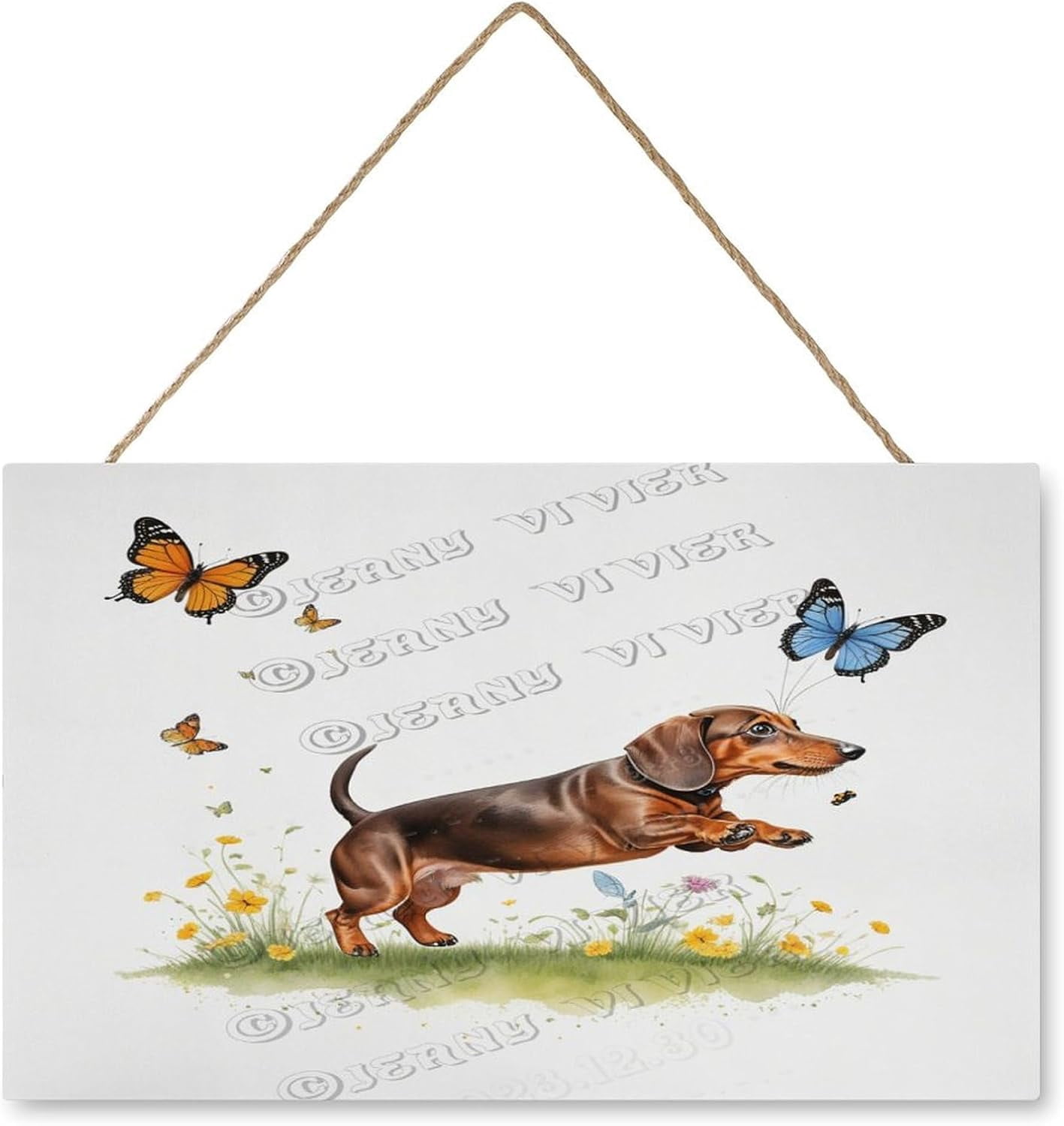 Dachshund Dog Wood Hanging Signs Cute Dog Wooden Sign Pet Dog Wood ...