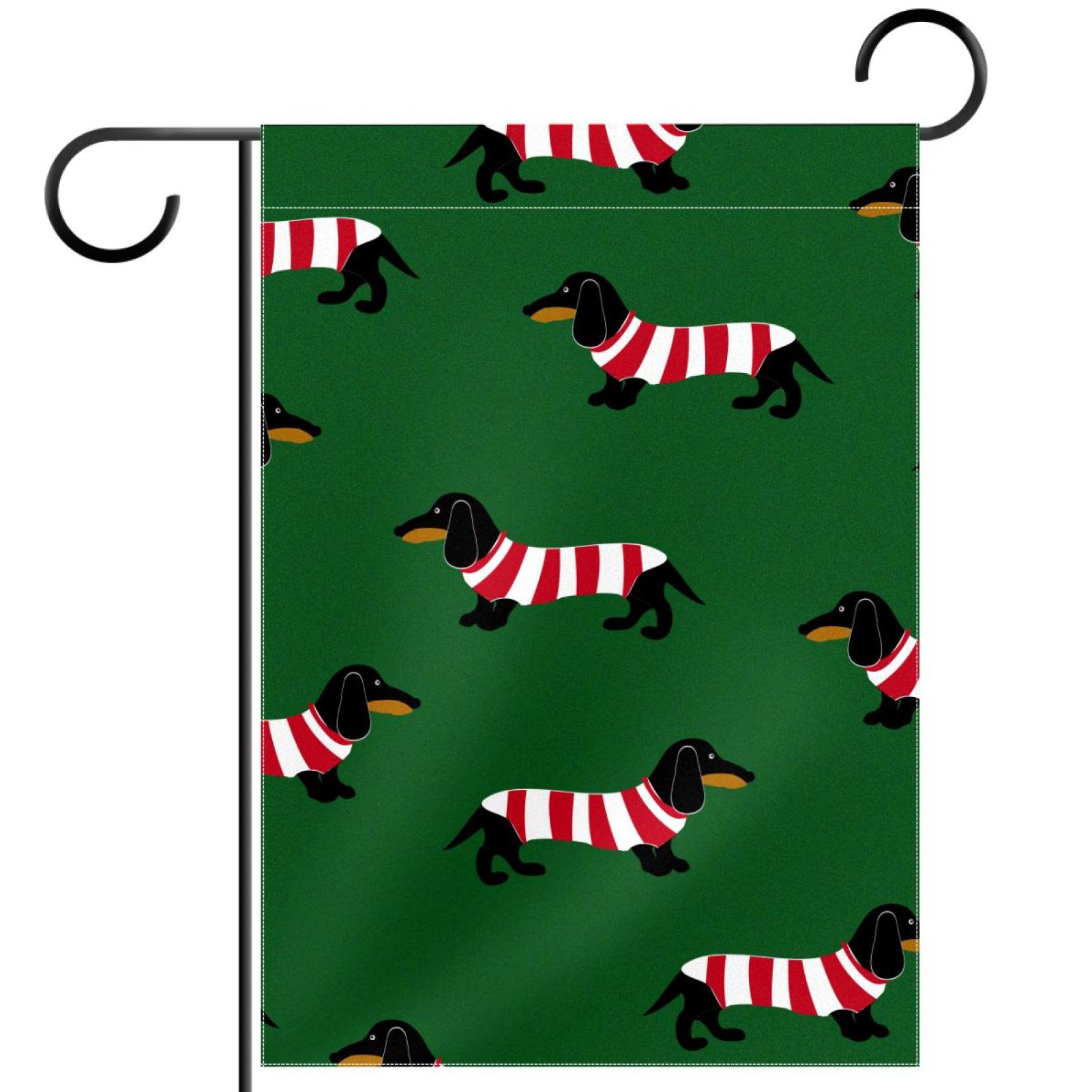 Dachshund Dogs Pattern House Flag Double Sided Vertical 28X40 Inch ...