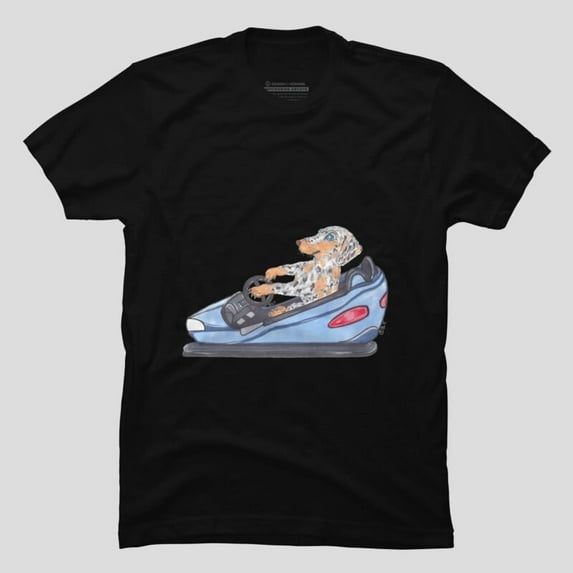 Dachshund Driving A Dodgem Funny Dog Retro Cartoon H38830 T-Shirt, for ...