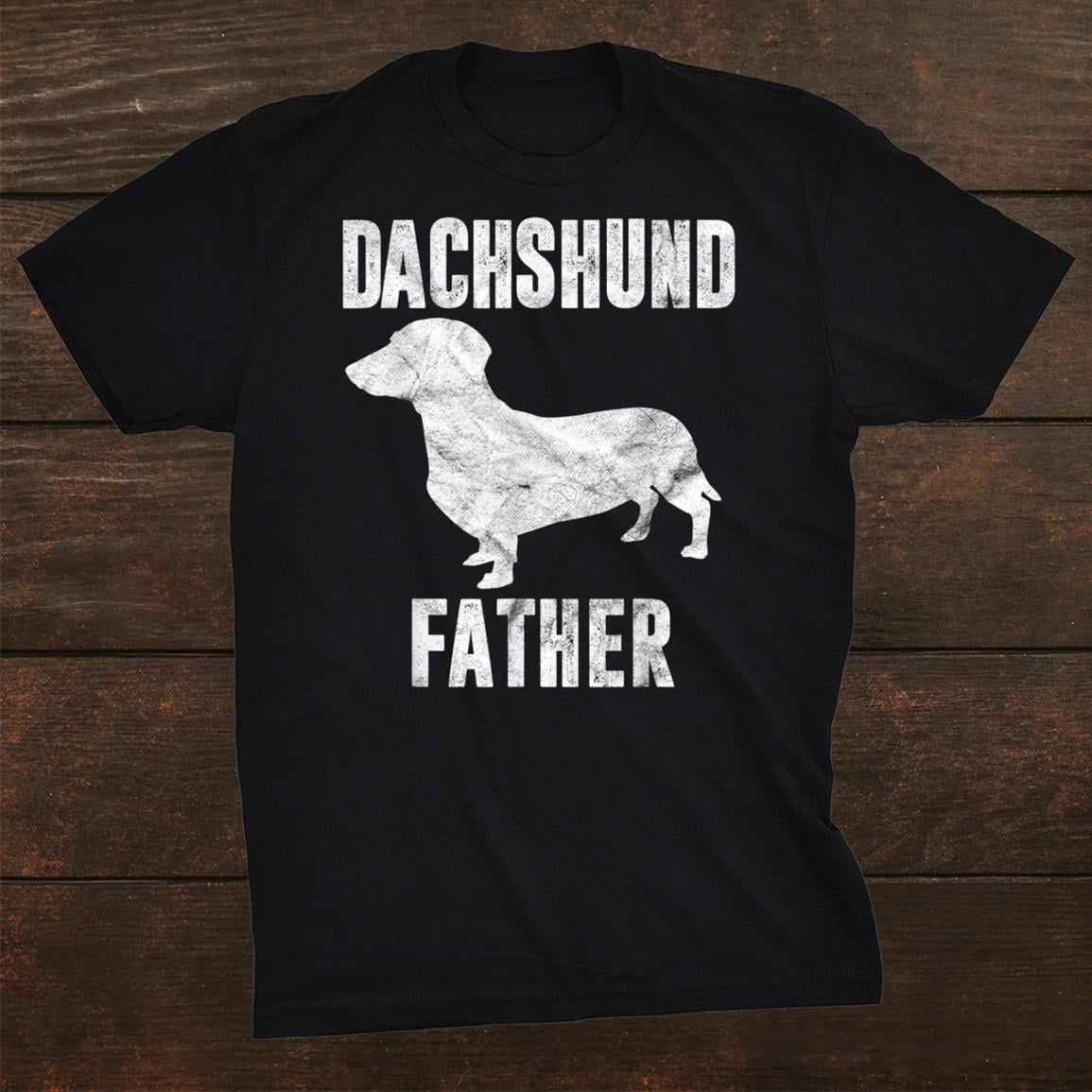 Dachshund Father Retro Vintage Dog Dad Graphic Unisex T-Shirt, S-5XL ...