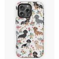 Dachshund Floral Seamless Pattern Case for iPhone 17 16 15 14 13 12 11 ...