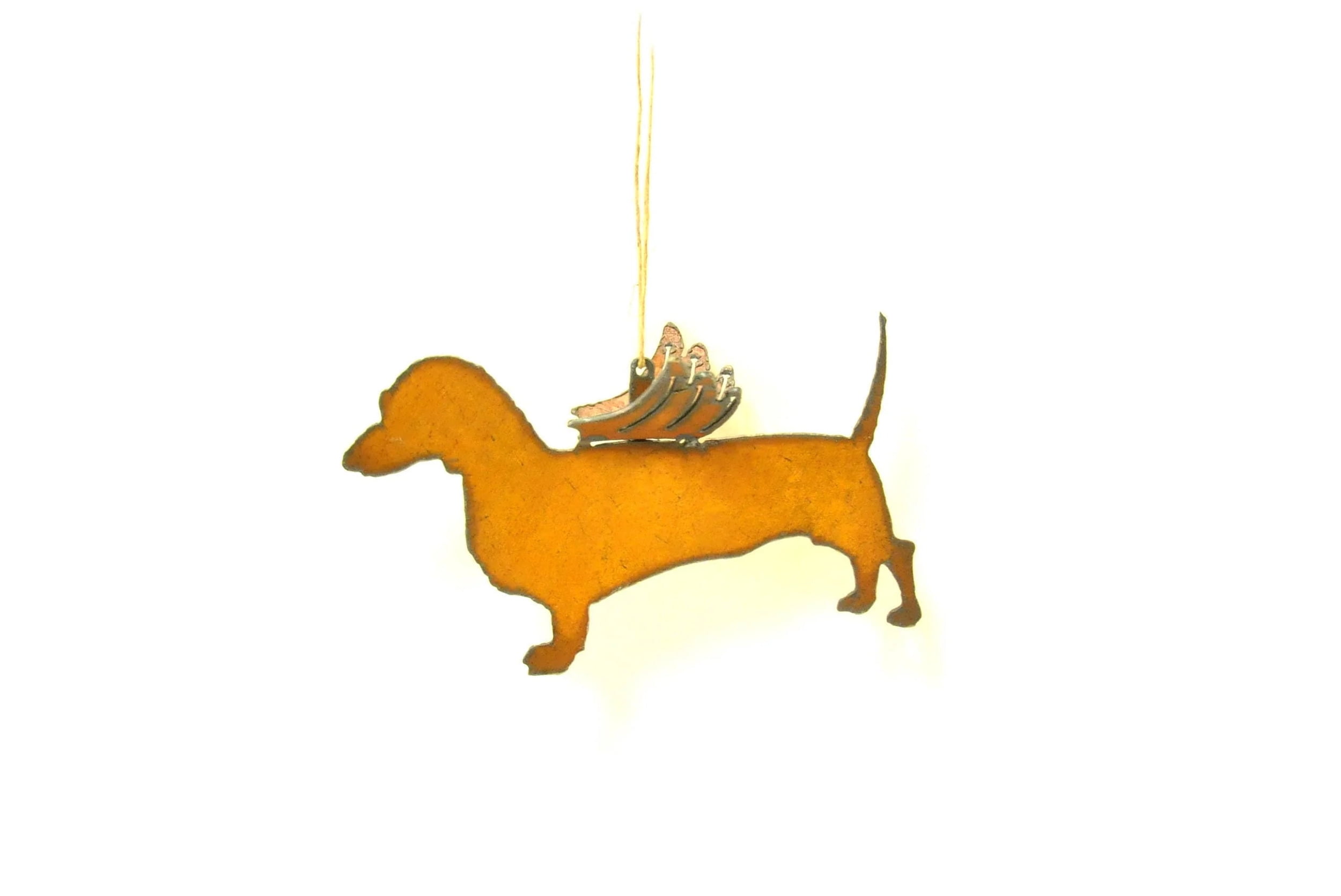 Dachshund Flying Rustic Yard Art Flying Animal Mobile - Walmart.com