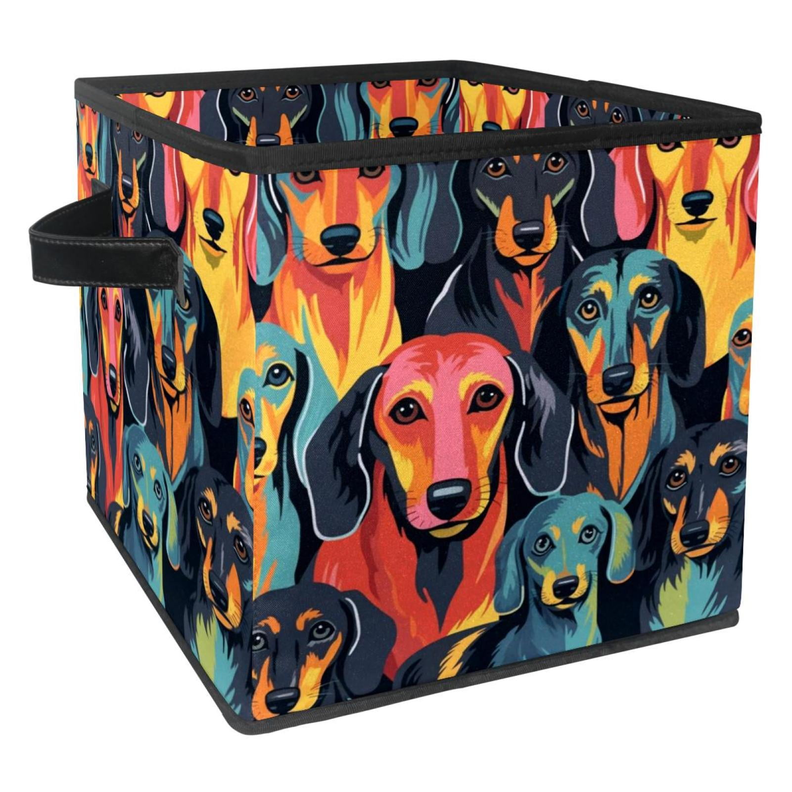 Dachshund Foldable Storage Basket Toy Box Storage Bin with Handle, 10.8 ...