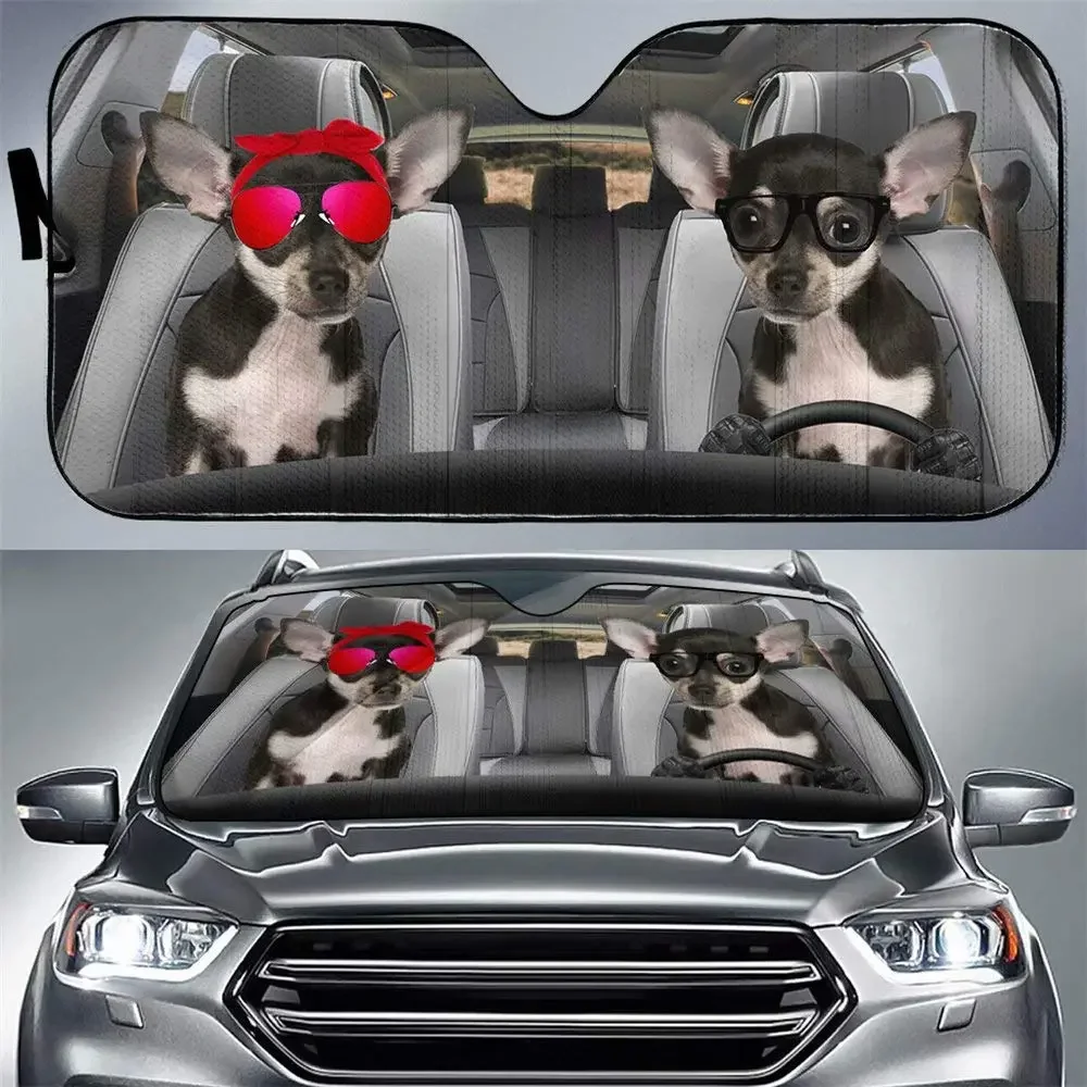 Dachshund Funny Family Driving Car Sunshade Sunshade for car sunshades ...