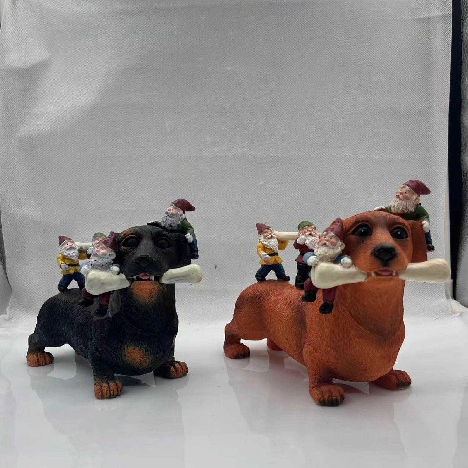 Dachshund Garden Gnomes Statues Outdoor Funny Decorations Yard Weiner ...