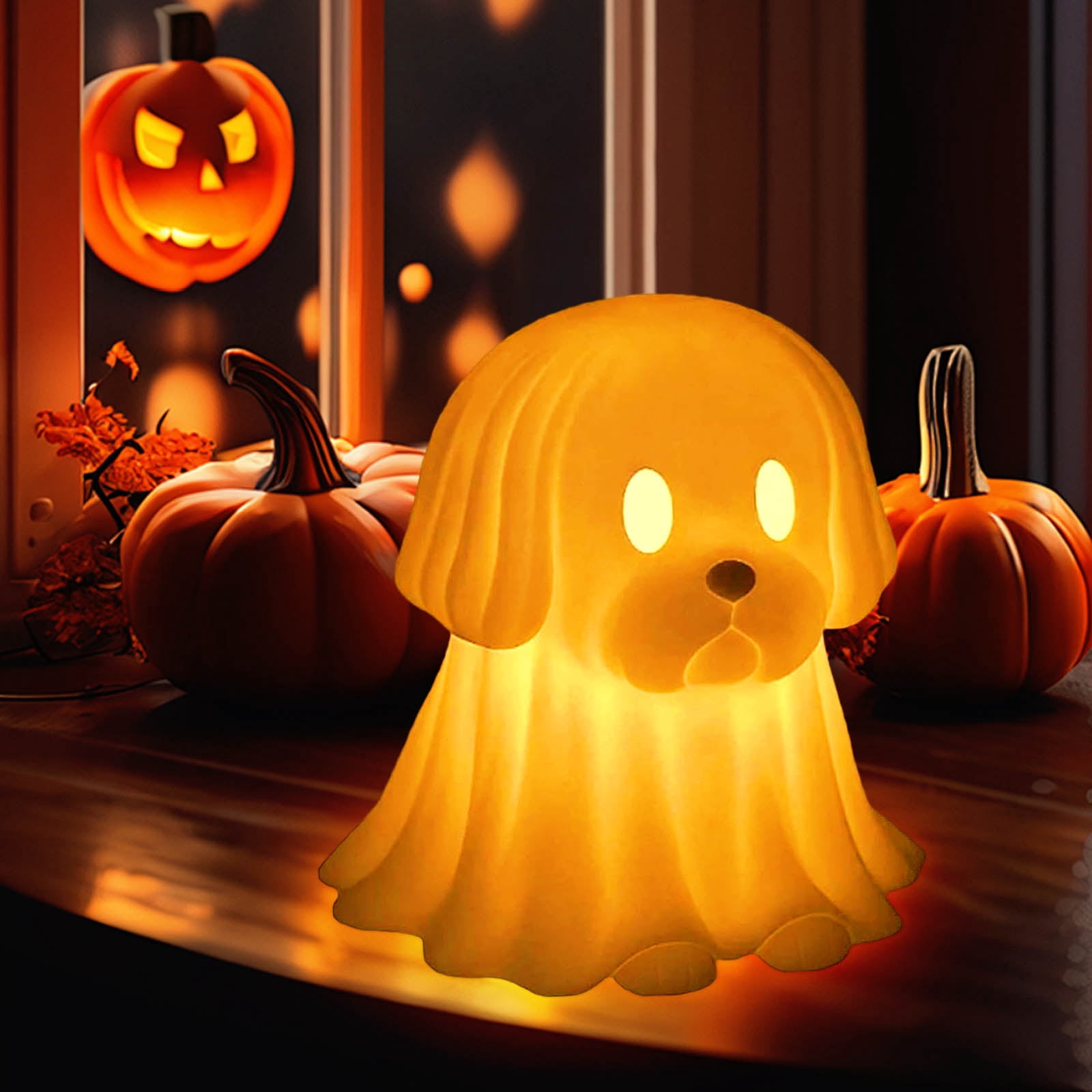 Dachshund Ghost Lamp, French Bulldog Halloween Glowing Ghost Dog ...