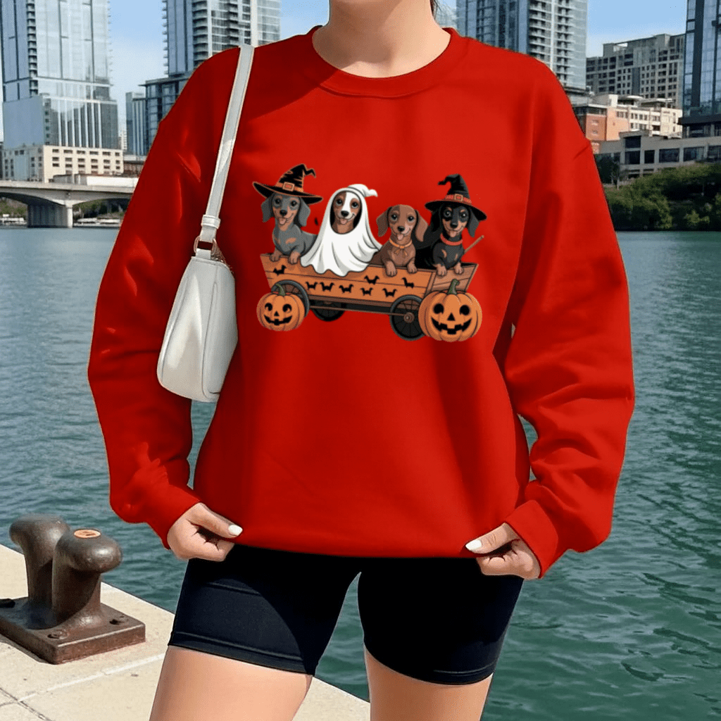 Dachshund Halloween For Dogs Lover Funny Wiener Sweatshirt, up to Size ...