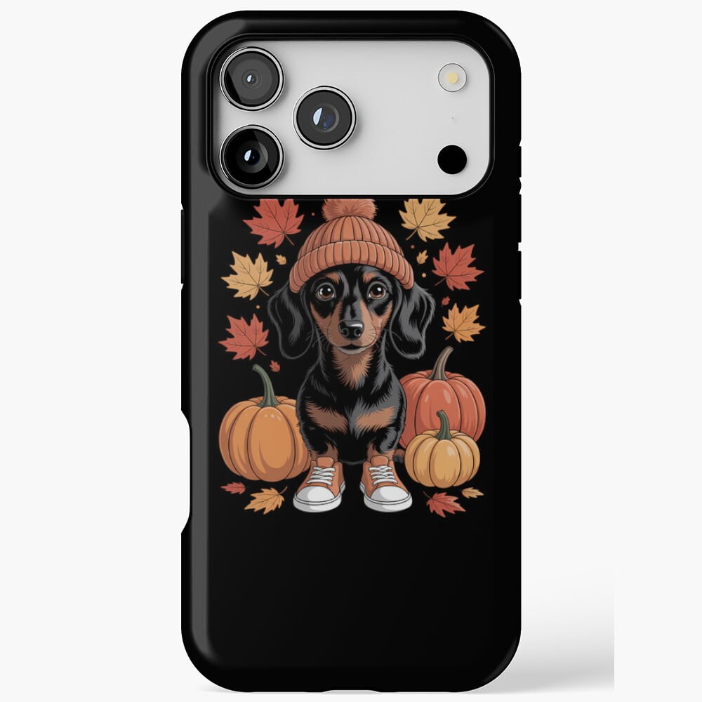 Dachshund Hello Autumn Leaf Fall Phone Cover for iPhone 11 12 13 14 15 ...