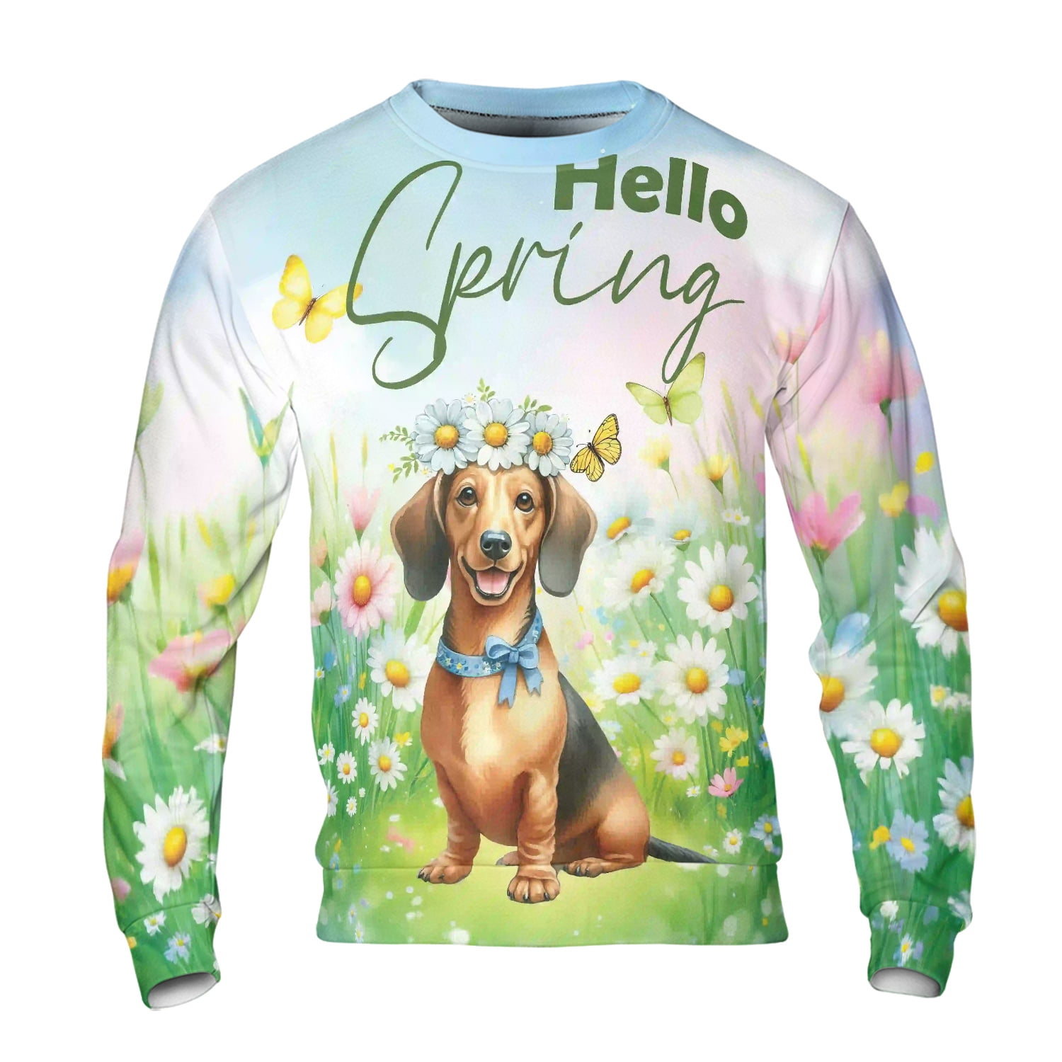 Dachshund Hello Spring Time Flower Floral Nature All Over Print 3D ...