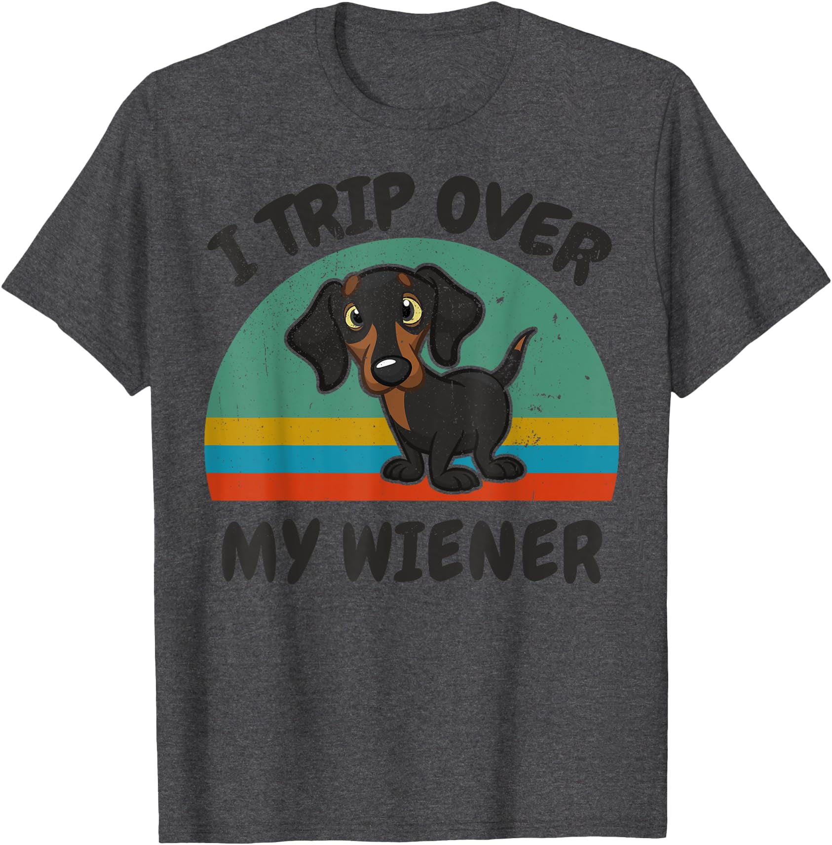 Dachshund I Trip Over Weiner-Dog Funny Gift Softstyle T-Shirt for Men ...