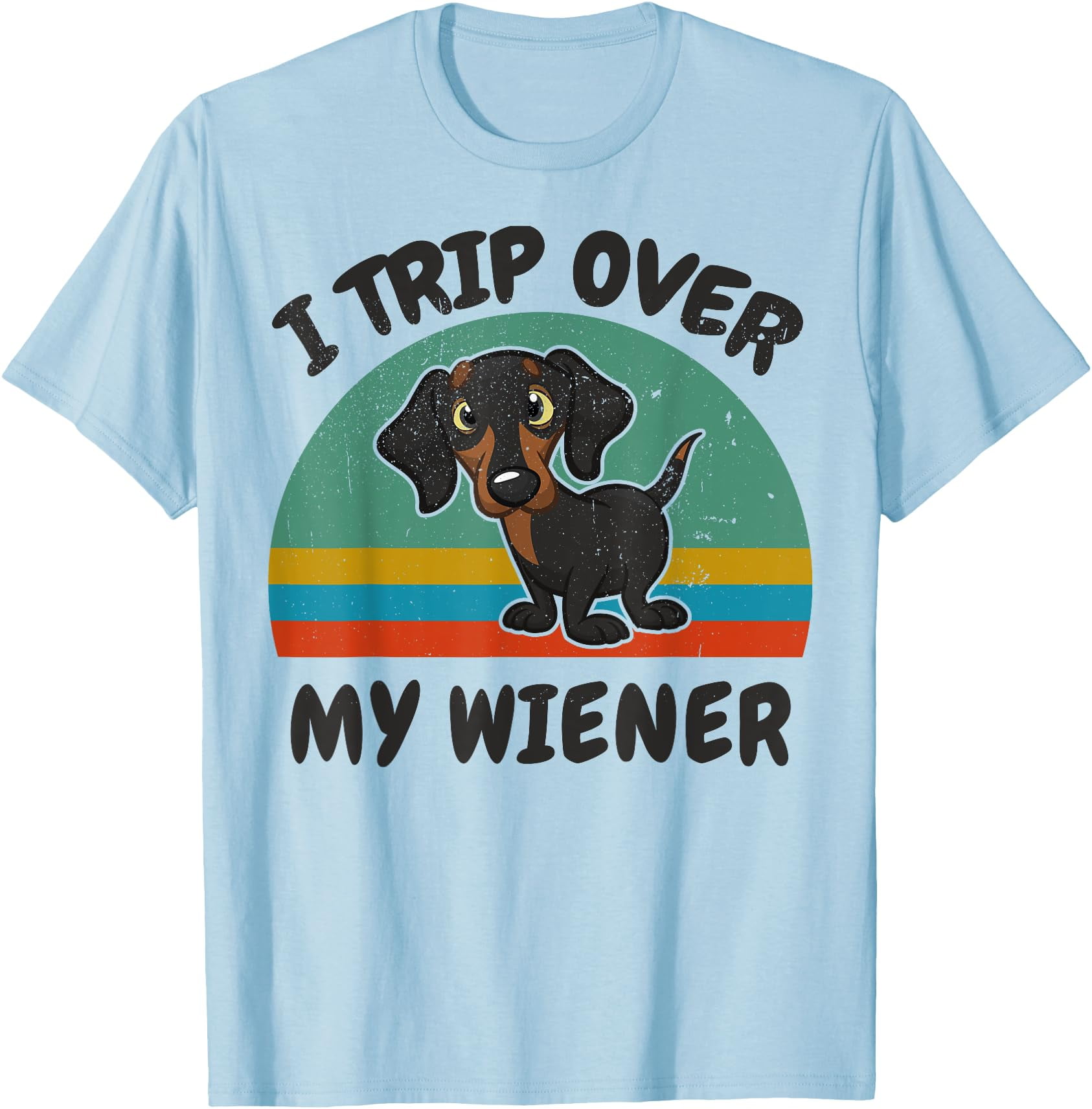 Dachshund I Trip Over Weiner-Dog Funny Gift Softstyle T-Shirt for Men ...