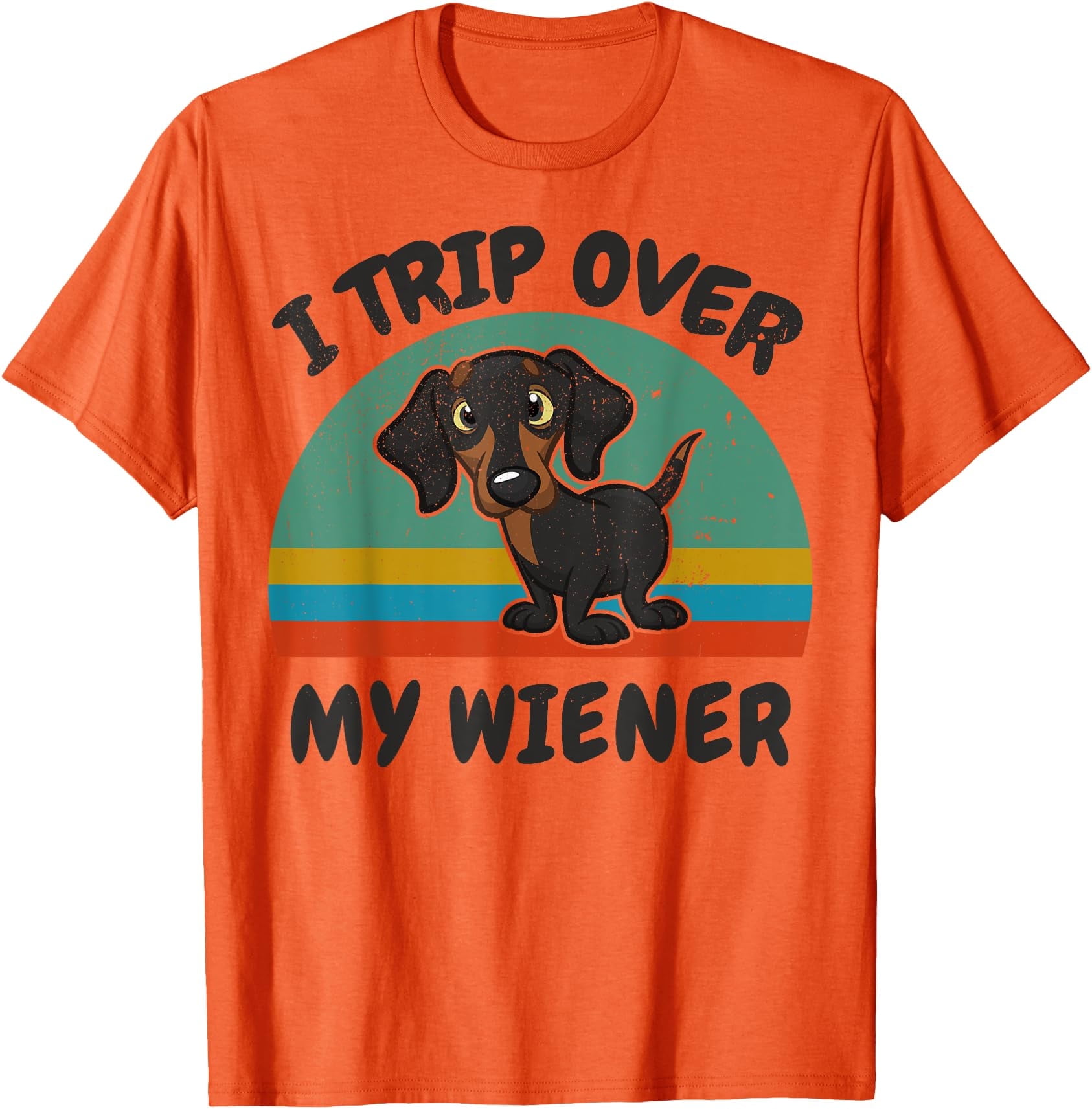Dachshund I Trip Over Weiner-Dog Funny Gift Softstyle T-Shirt for Men ...