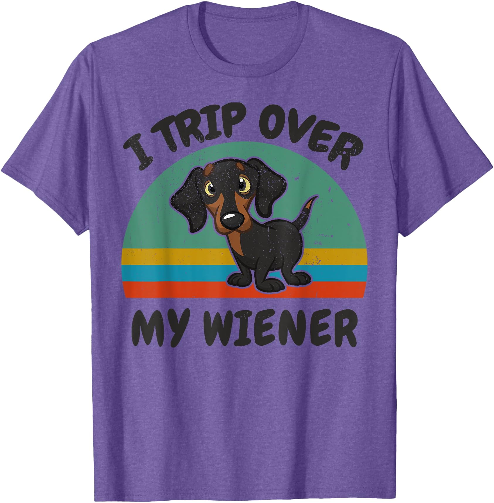 Dachshund I Trip Over Weiner-Dog Funny Gift Softstyle T-Shirt for Men ...