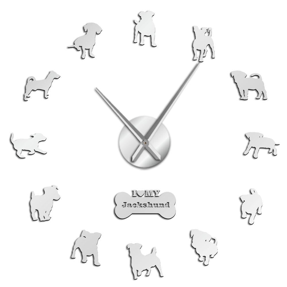 Dachshund Jackshund Dog Frameless Wall Clock Stickers, DIY Modern ...