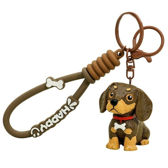 Hzzsbu Resin Dachshund Keychain - Cute Wiener Dog Key Ring Charm ...