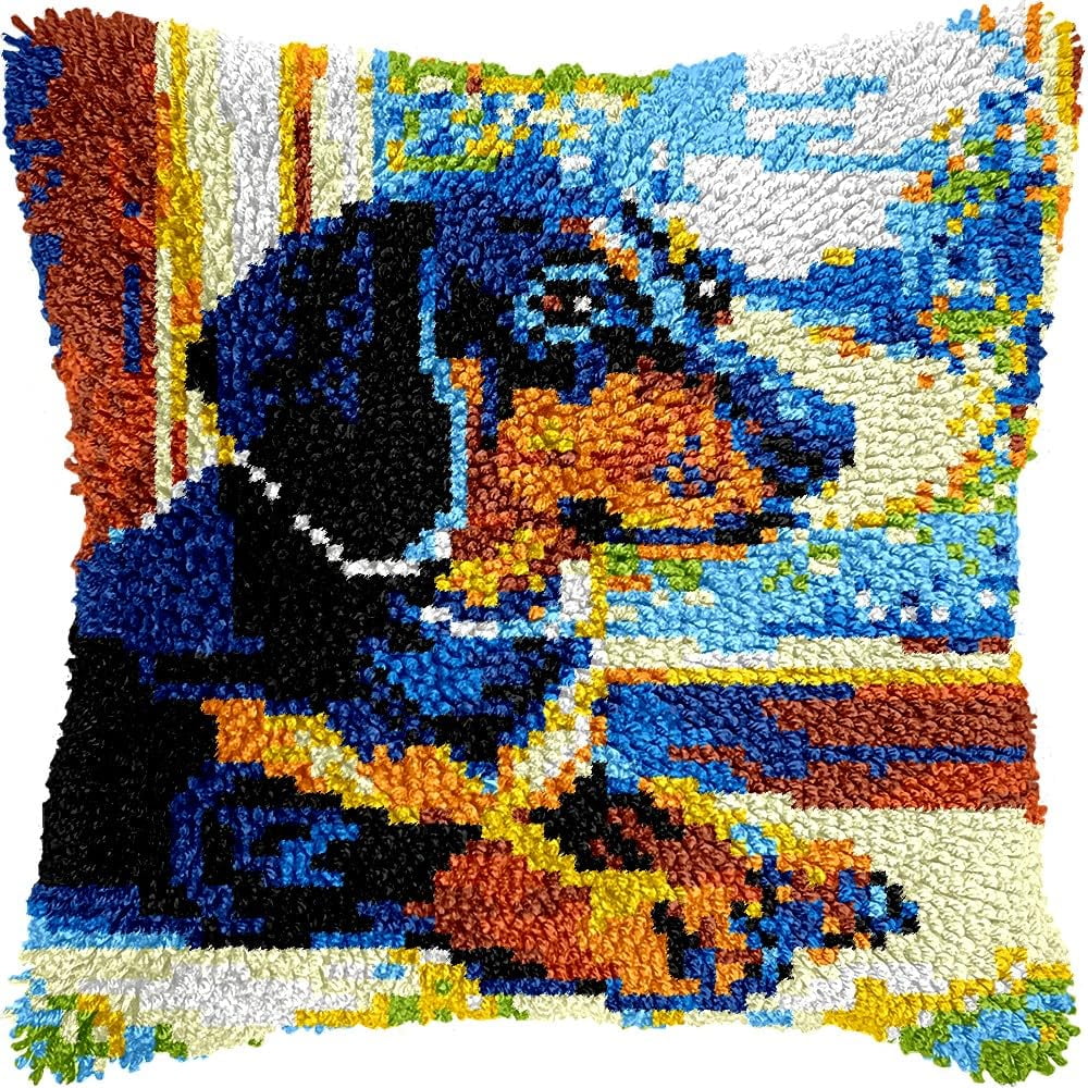 Dachshund Latch Hook Pillow Kits for DIY Throw Pillow Cushion ...