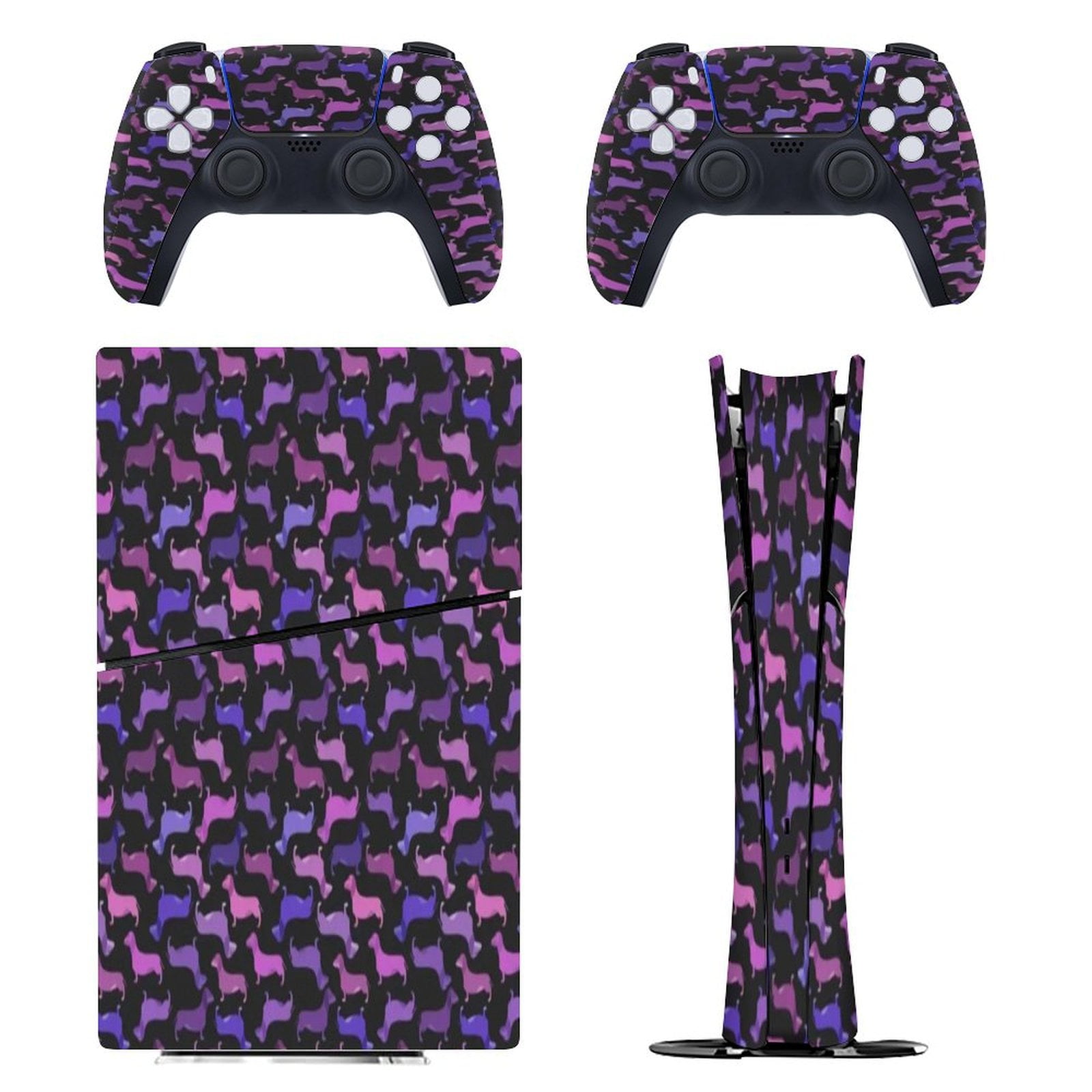 Dachshund, Lavender, Rose And Fuchsia PS5/PS5 Pro/PS5 Slim Digital Disc ...
