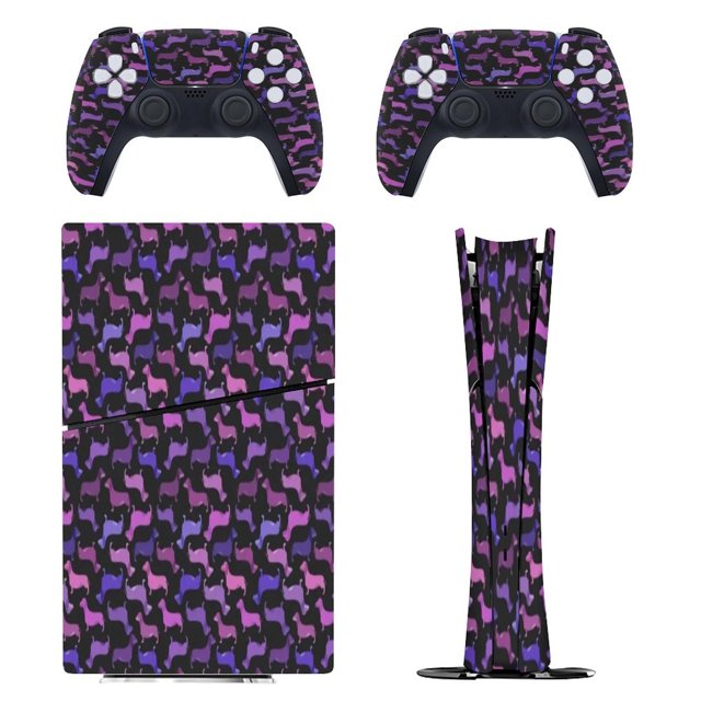 Dachshund, Lavender, Rose And Fuchsia PS5/PS5 Pro/PS5 Slim Digital Disc ...
