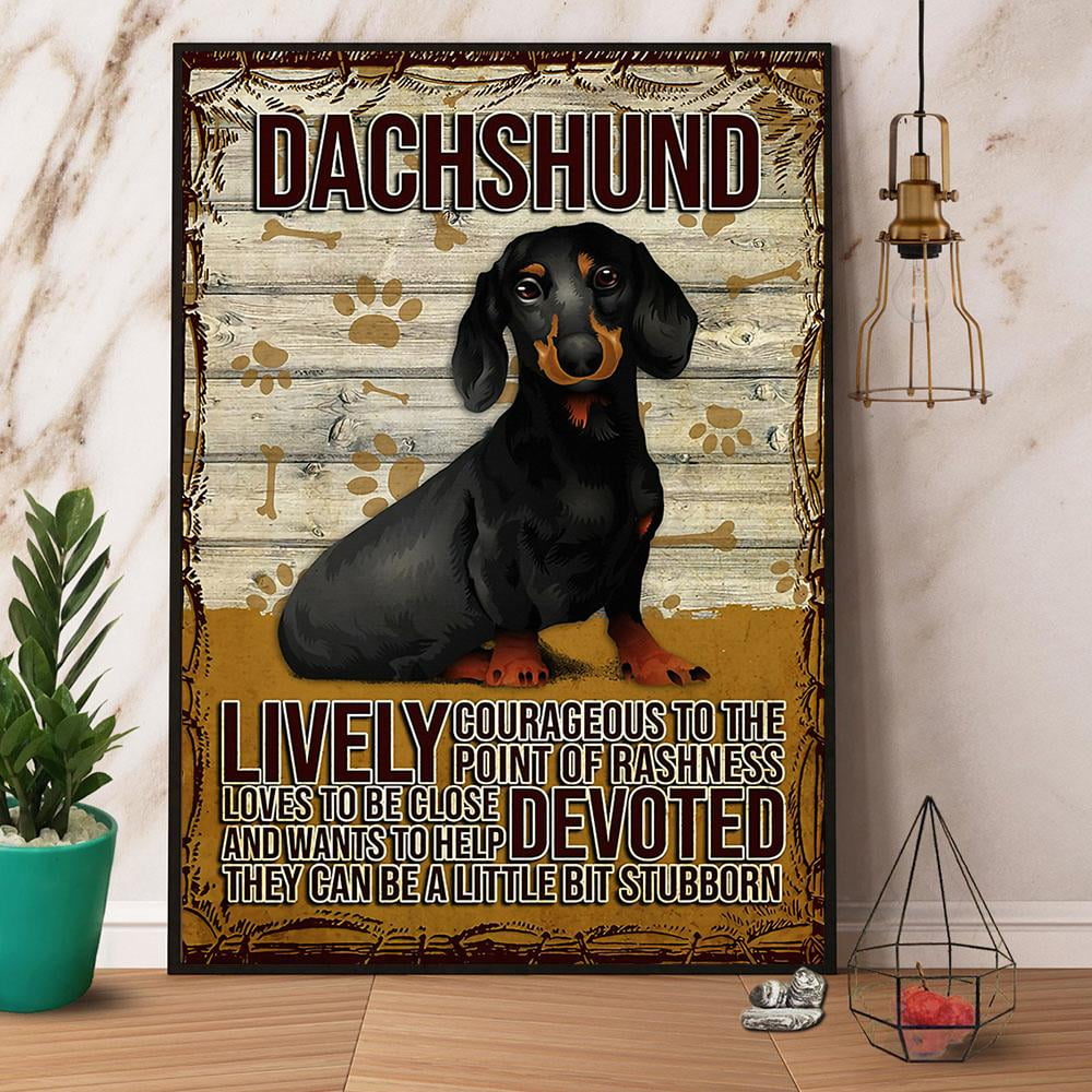 Dachshund Lively Courageous To The Point Of Rashness Paper Poster No ...