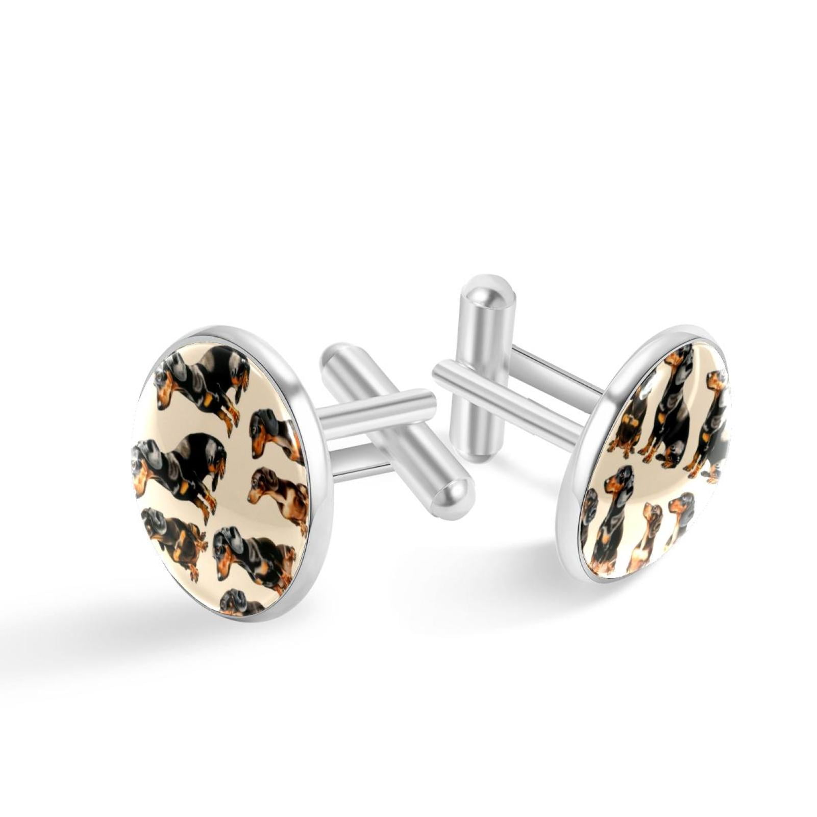 Dachshund Men's Stainless Steel Cufflink Set for Dress Shirts - Formal ...