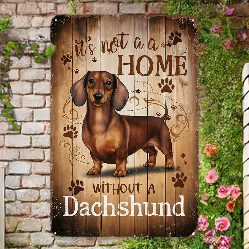 Dachshund Metal Wall Art Sign - Weather-Resistant Aluminum Foil Carved ...