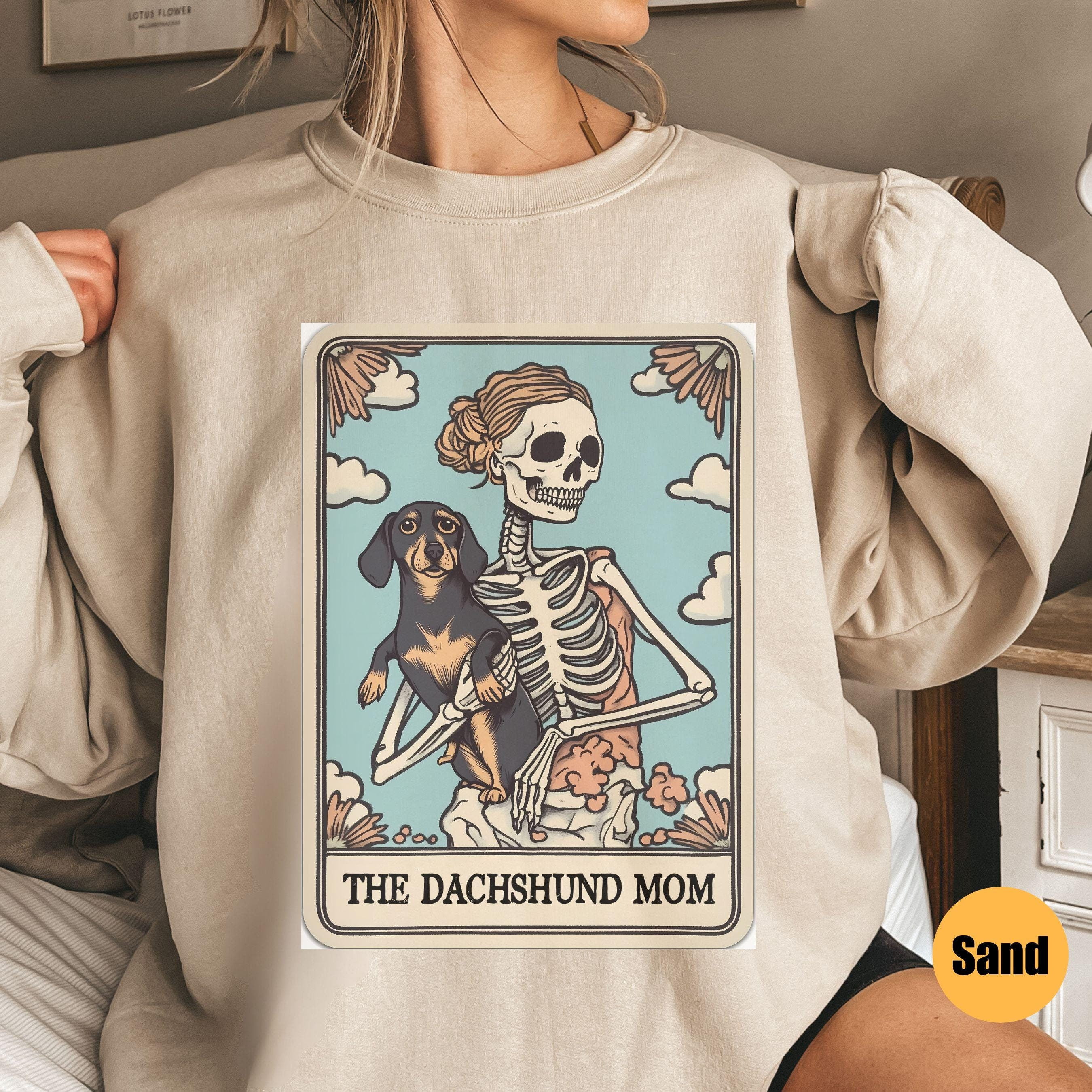 Dachshund Mom T-Shirt, Dachshund Tarot Card Dog Mom Gift, Doxie Mama ...