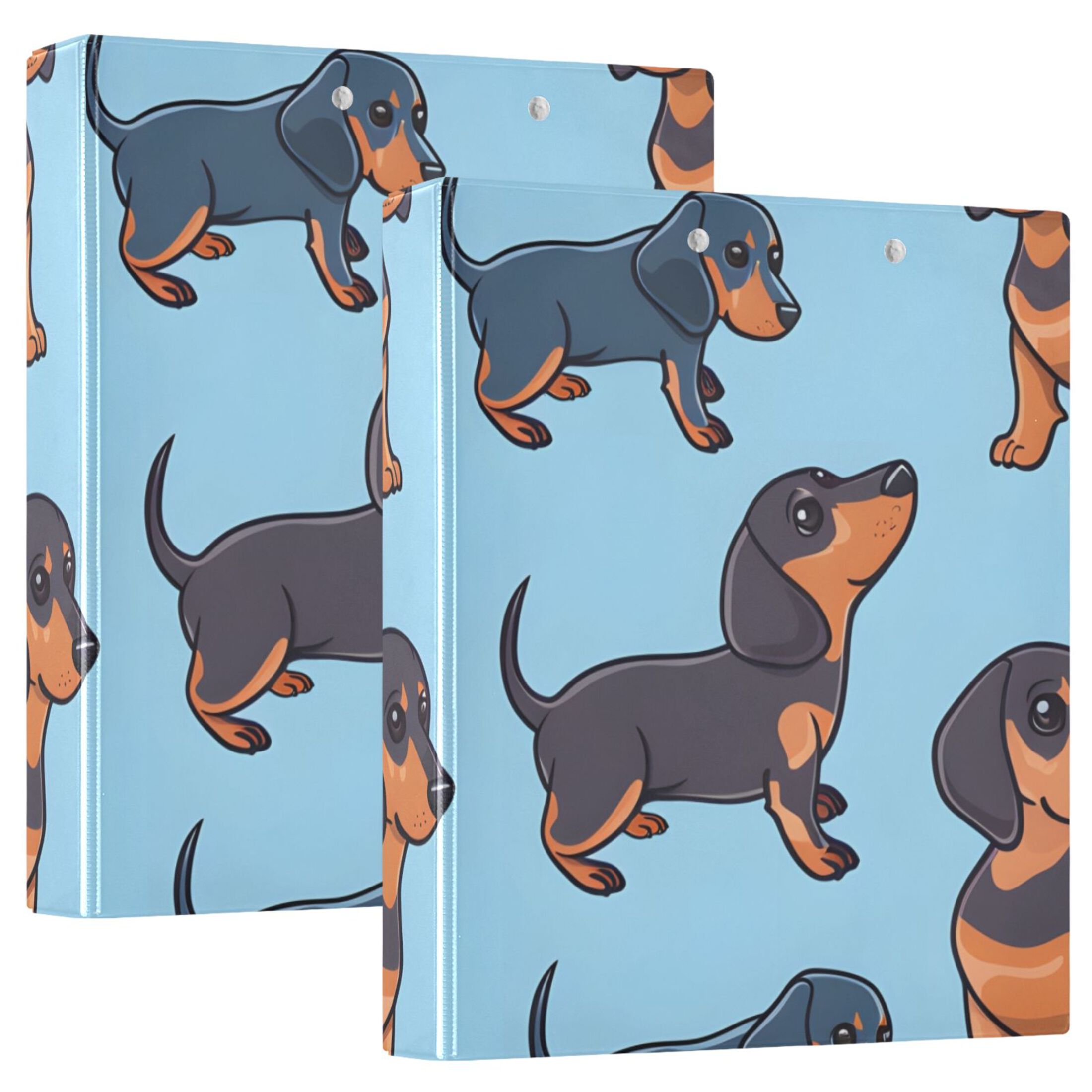 Dachshund Or Dogs File Folder 3 Ring Binders 1.5 inch Hardcover File ...