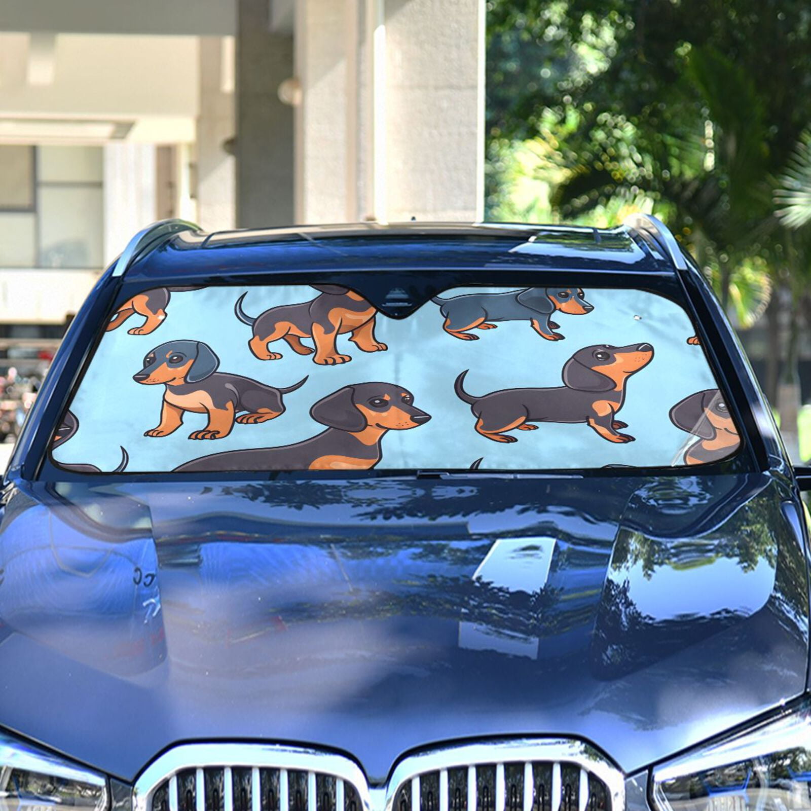 Dachshund Or Dogs Automotive Front Car Windshield Sun Shade Reflector ...