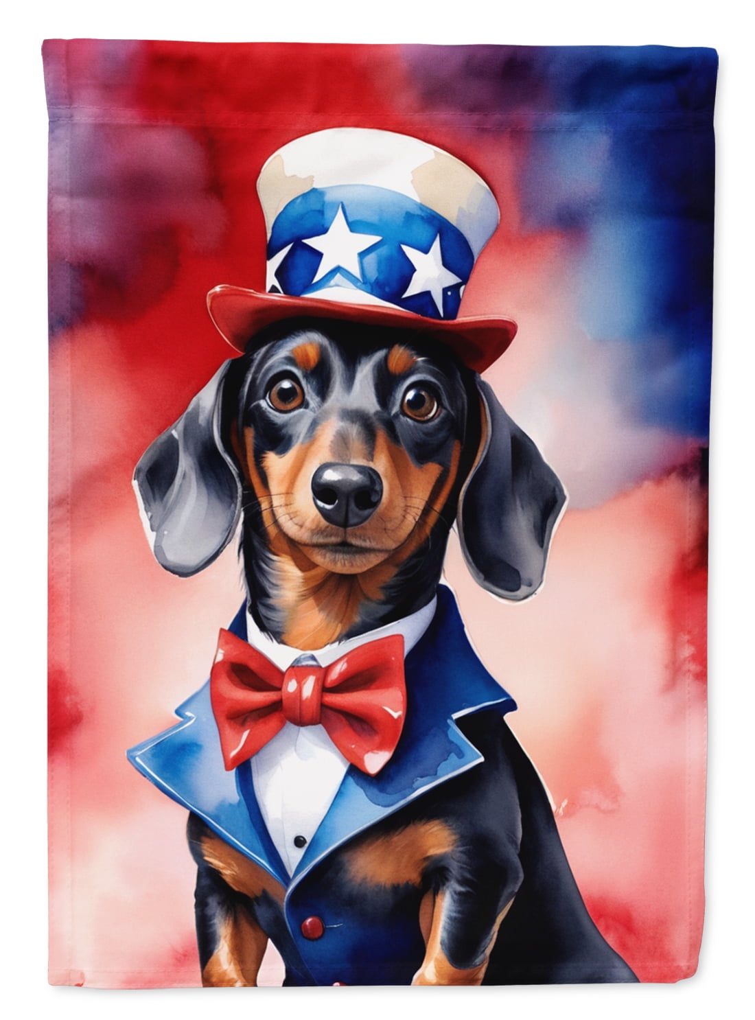 Dachshund Patriotic American House Flag 28 in x 40 in - Walmart.com