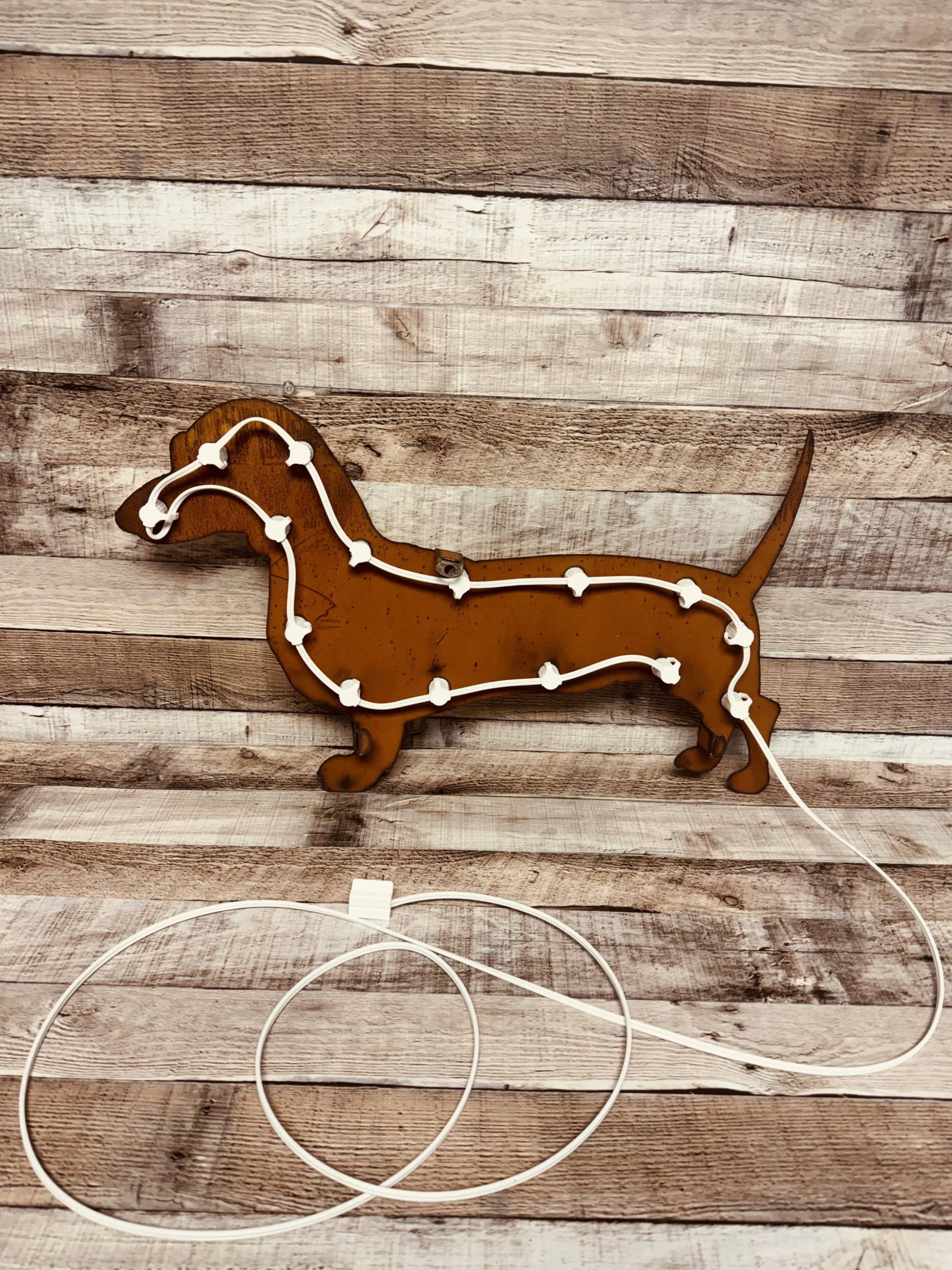 Dachshund Pet Lighted Marquee Metal Rustic Sign USA Made - Walmart.com