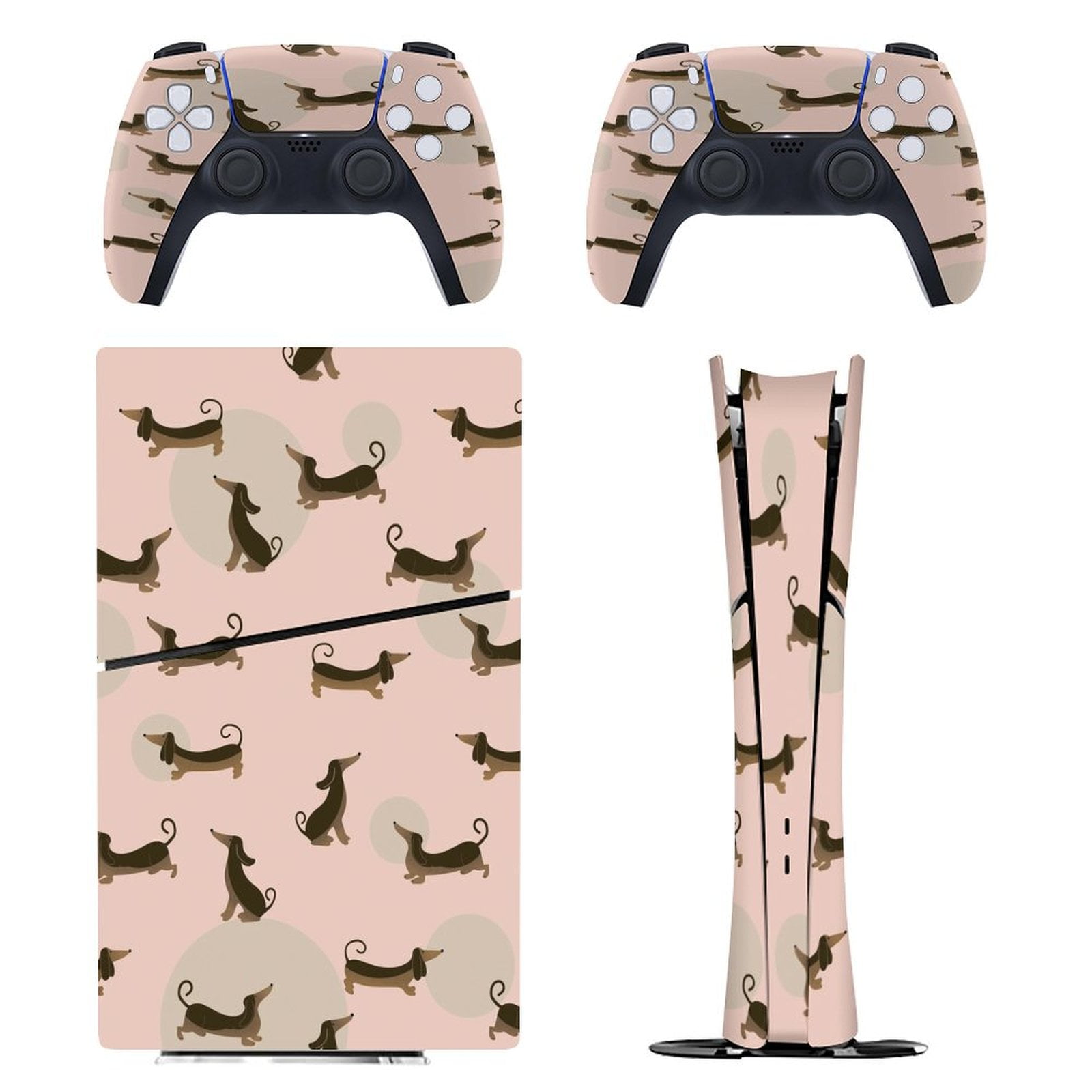 Dachshund, Pink, Pet Dog PS5/PS5 Slim Digital Disc Skin Sticker For ...