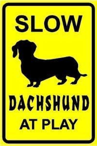 Dachshund At Play Metal Tin Signs-Metal Tin Exquisite Wall Art Decor ...