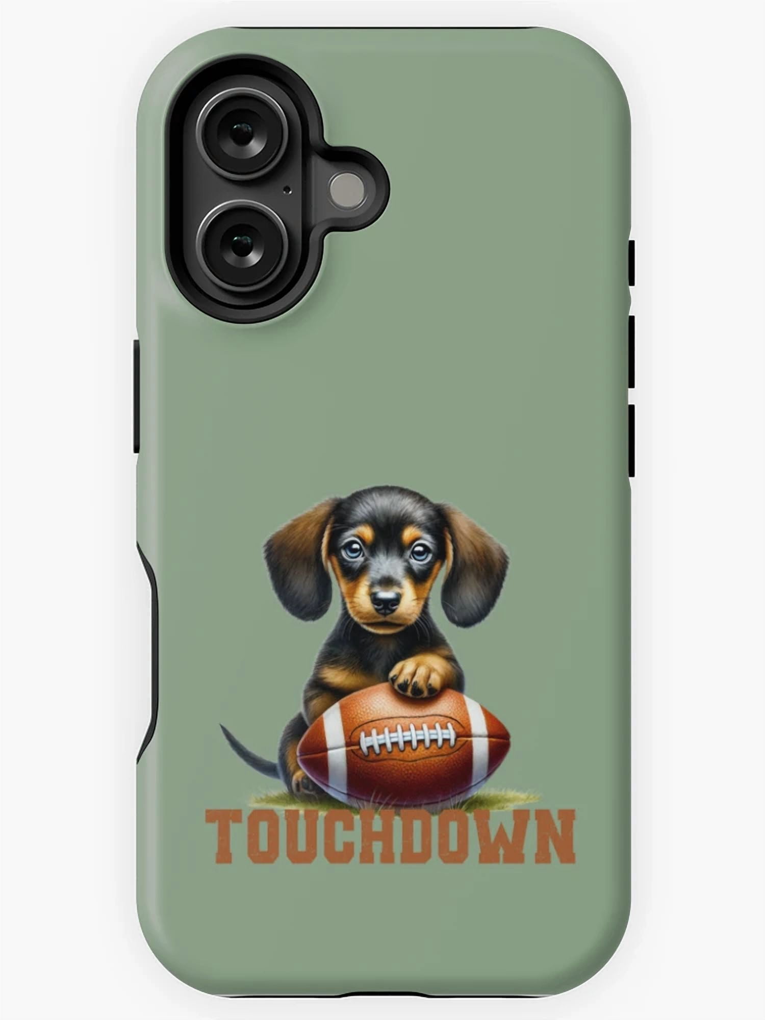 Dachshund Plays Football Cute Dog Sports Cartoon Fun G105 Compatible ...
