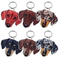 Dachshund Plush Keychain 6pcs Kawaii Dog Key Holder Pendant Cute Puppy ...