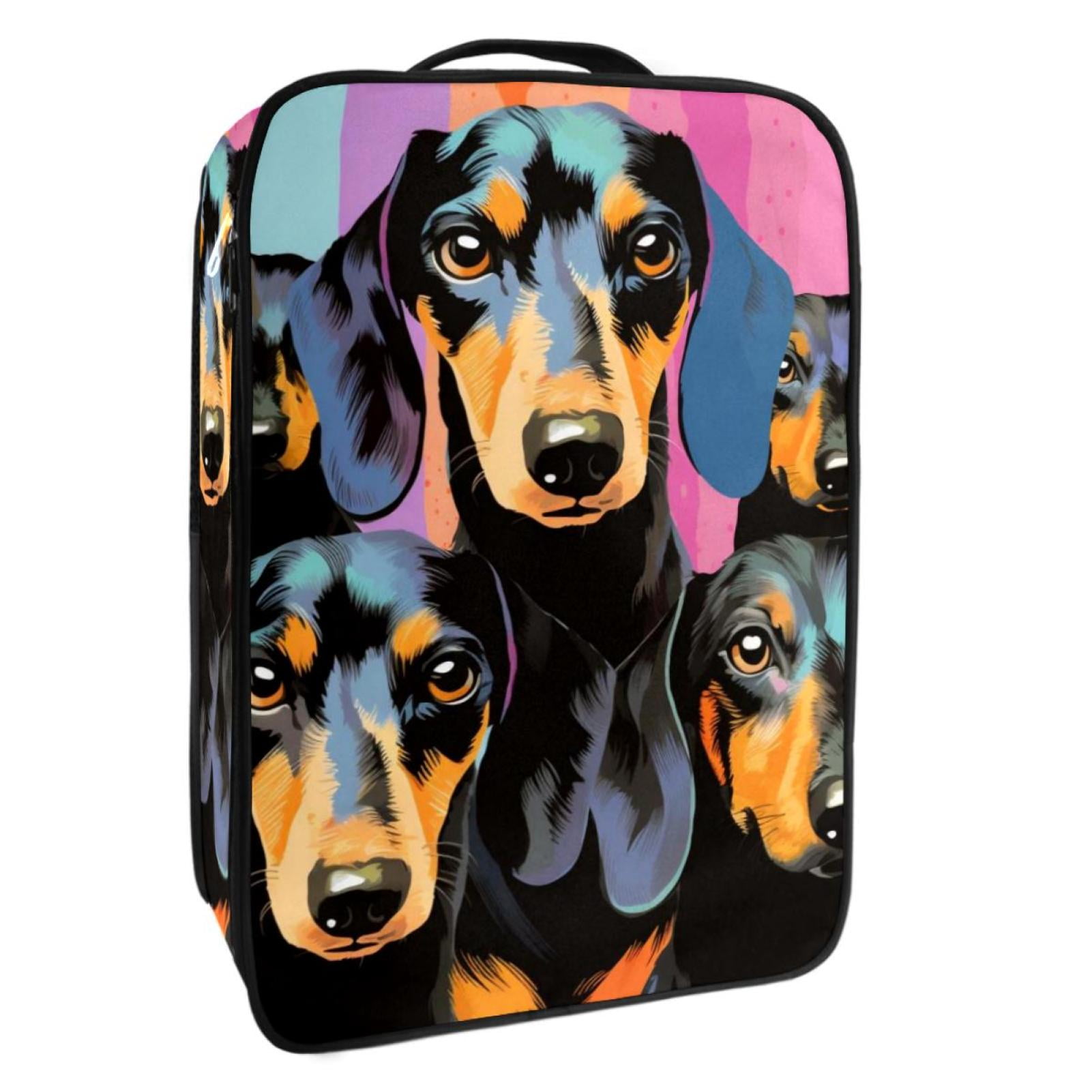 Dachshund Polyester Shoe Boxes - Pack of 5 Reusable Storage Containers ...
