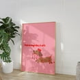 Dachshund Poster Hereingedachelt Poster Red Pink Funny Colorful Print ...