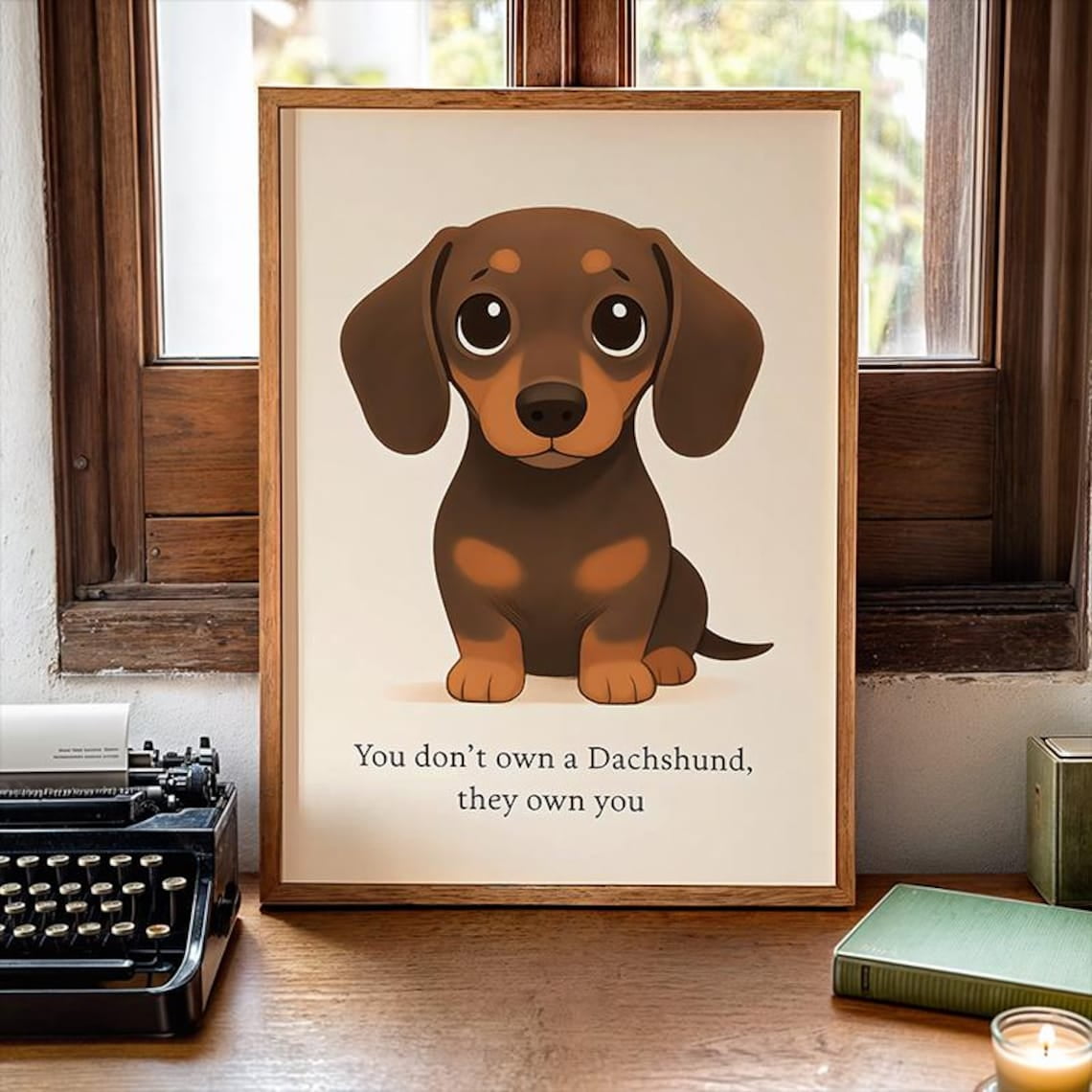 Dachshund Print, Dog Lover Poster, Dog Print Poster Decor For Living ...